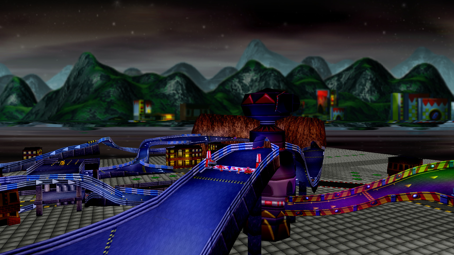 Always night in Radical City Mod for Sonic R | SR Mods