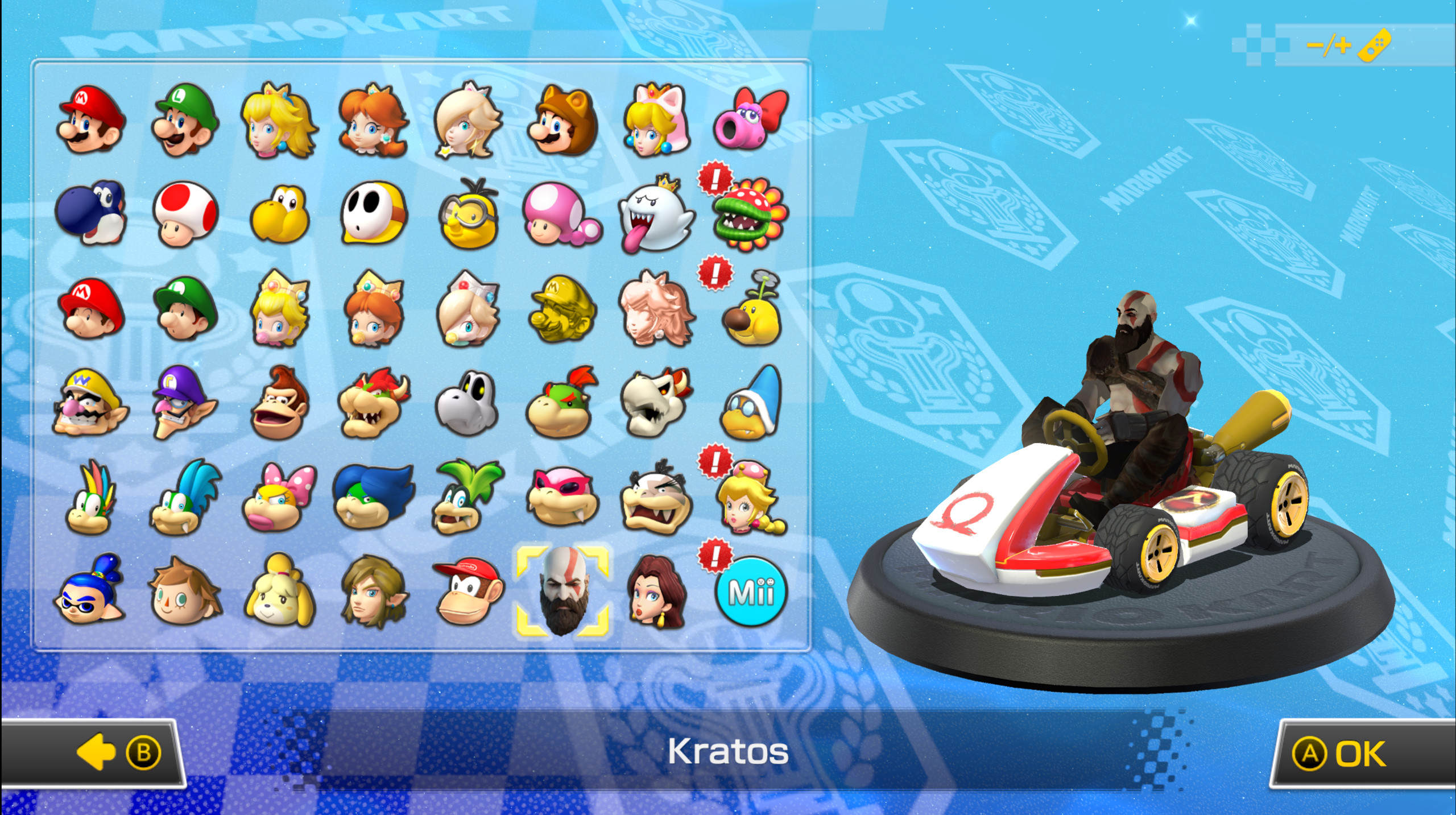 Kratos for Mario Kart 8 Deluxe Mod for Mario Kart 8 Deluxe | MK8D Mods