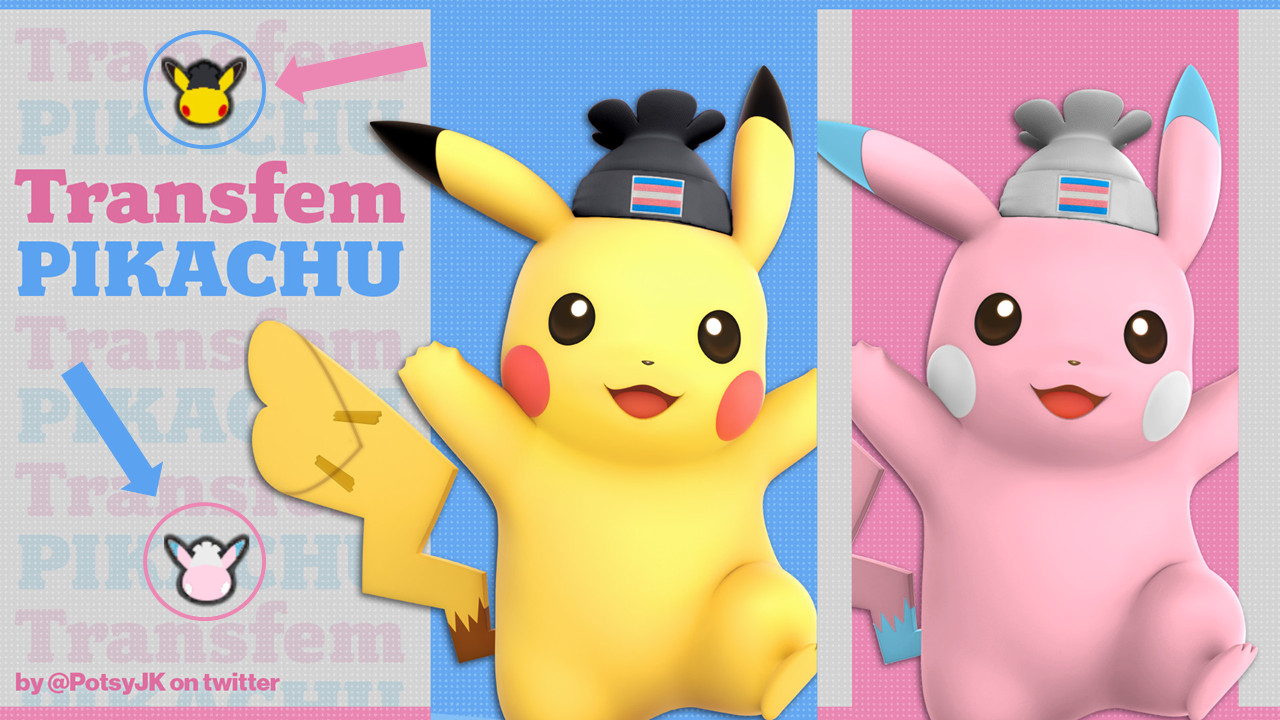 Pikachu - Transfem (Complimentary Pak) Mod for Super Smash Bros ...