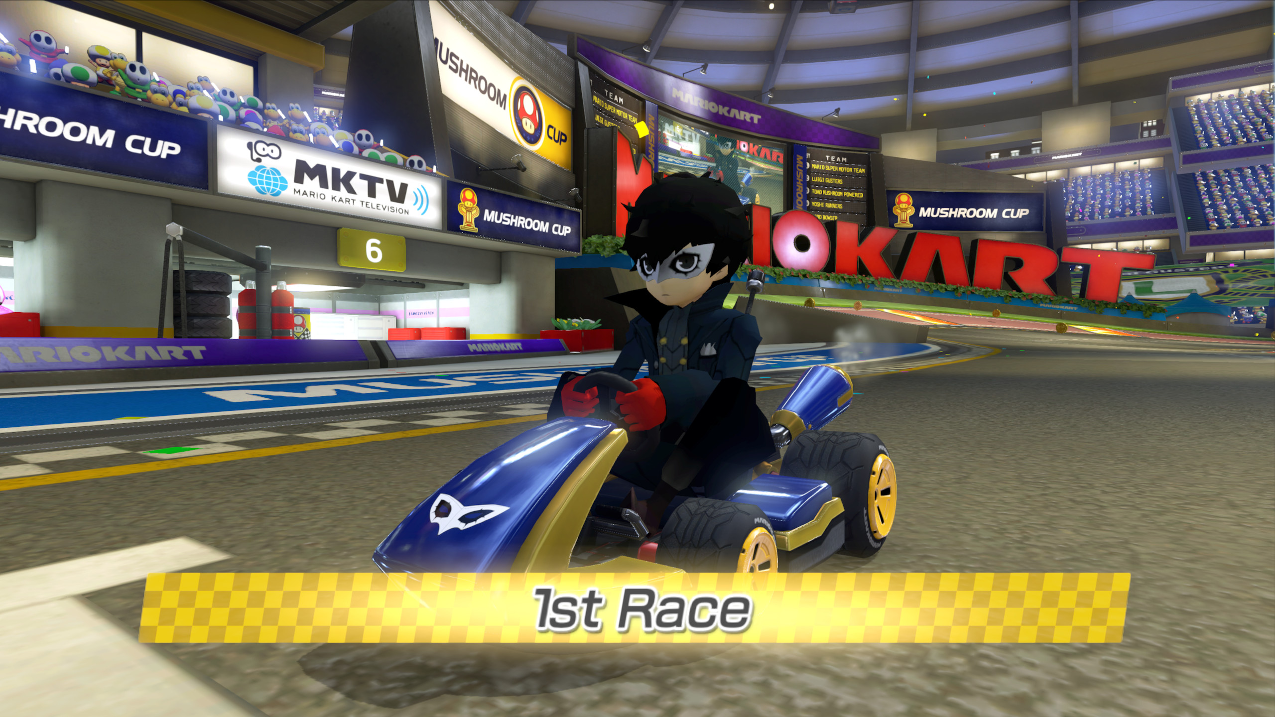 Joker Persona Q2 over Link BotW Mod for Mario Kart 8 Deluxe | MK8D Mods