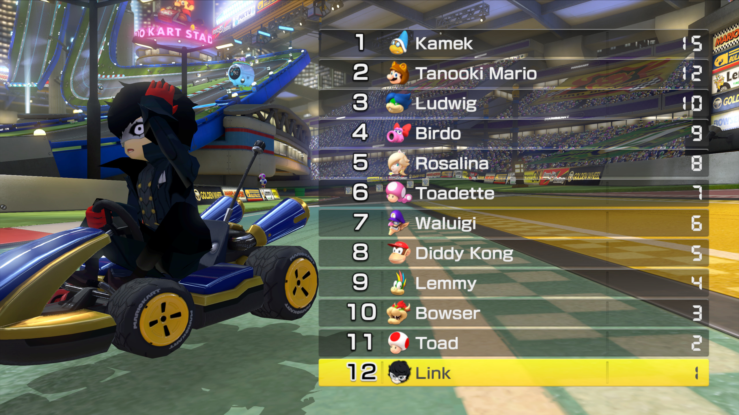 Joker Persona Q2 over Link BotW Mod for Mario Kart 8 Deluxe | MK8D Mods