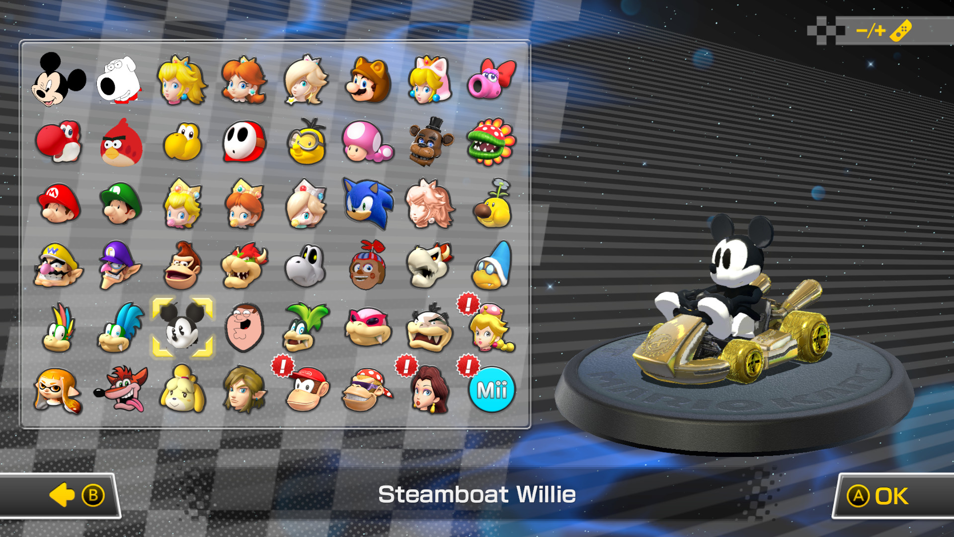 steamboat willie Mod for Mario Kart 8 Deluxe | MK8D Mods