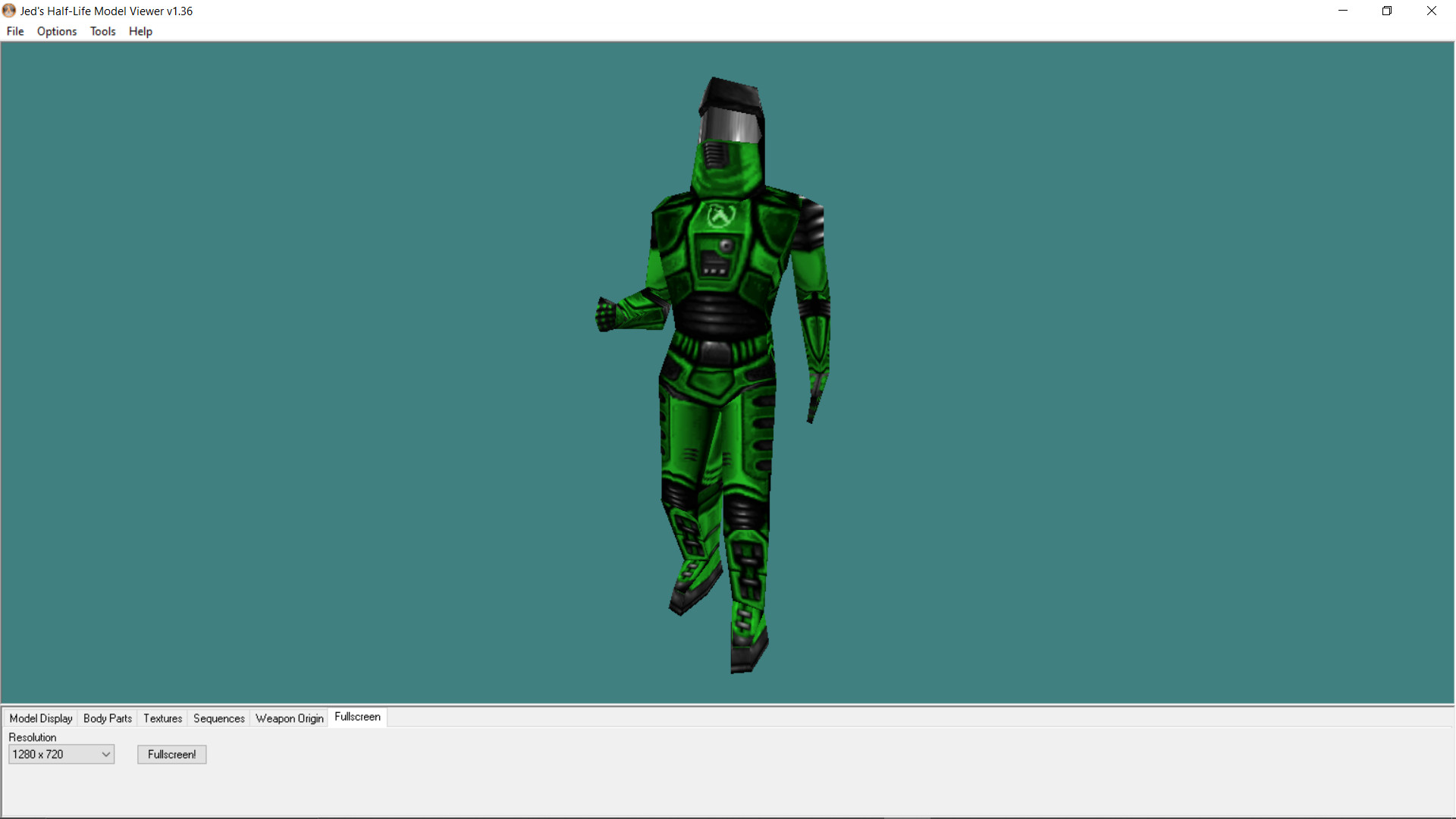 Green HEV Suit Playermodel (with helmet) Mod for Half-Life | HL Mods