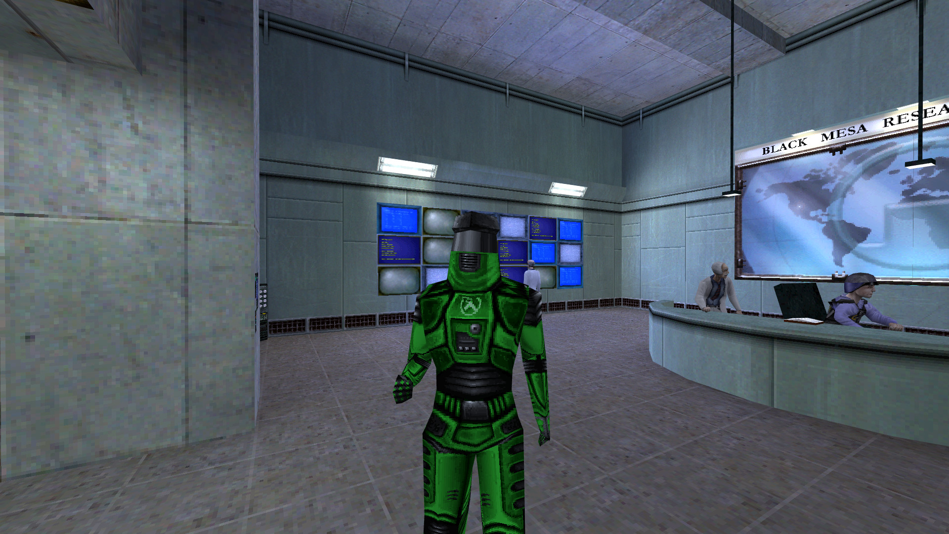 Green HEV Suit Playermodel (with helmet) Mod for Half-Life | HL Mods