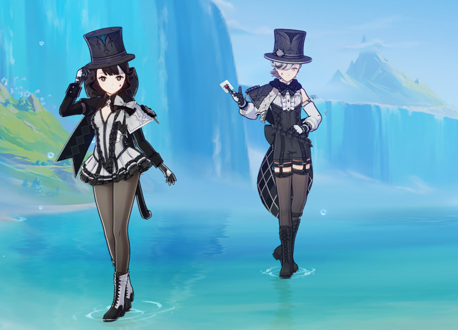 Monochrome Lyney & Lynette Mod for Genshin Impact | GI Mods