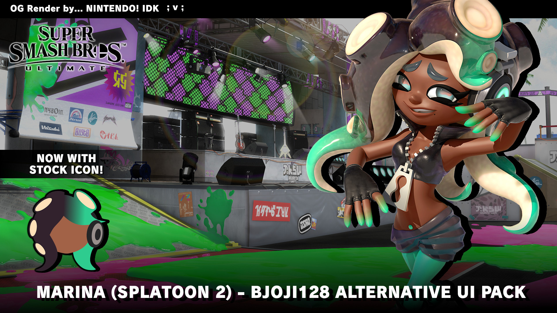 Marina (Splatoon 2) Alt UI Pack! Mod for Super Smash Bros. Ultimate ...