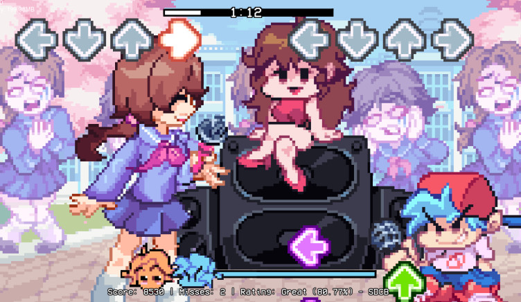 Bg Freaks over Senpai Mod for Friday Night Funkin' | FNF Mods