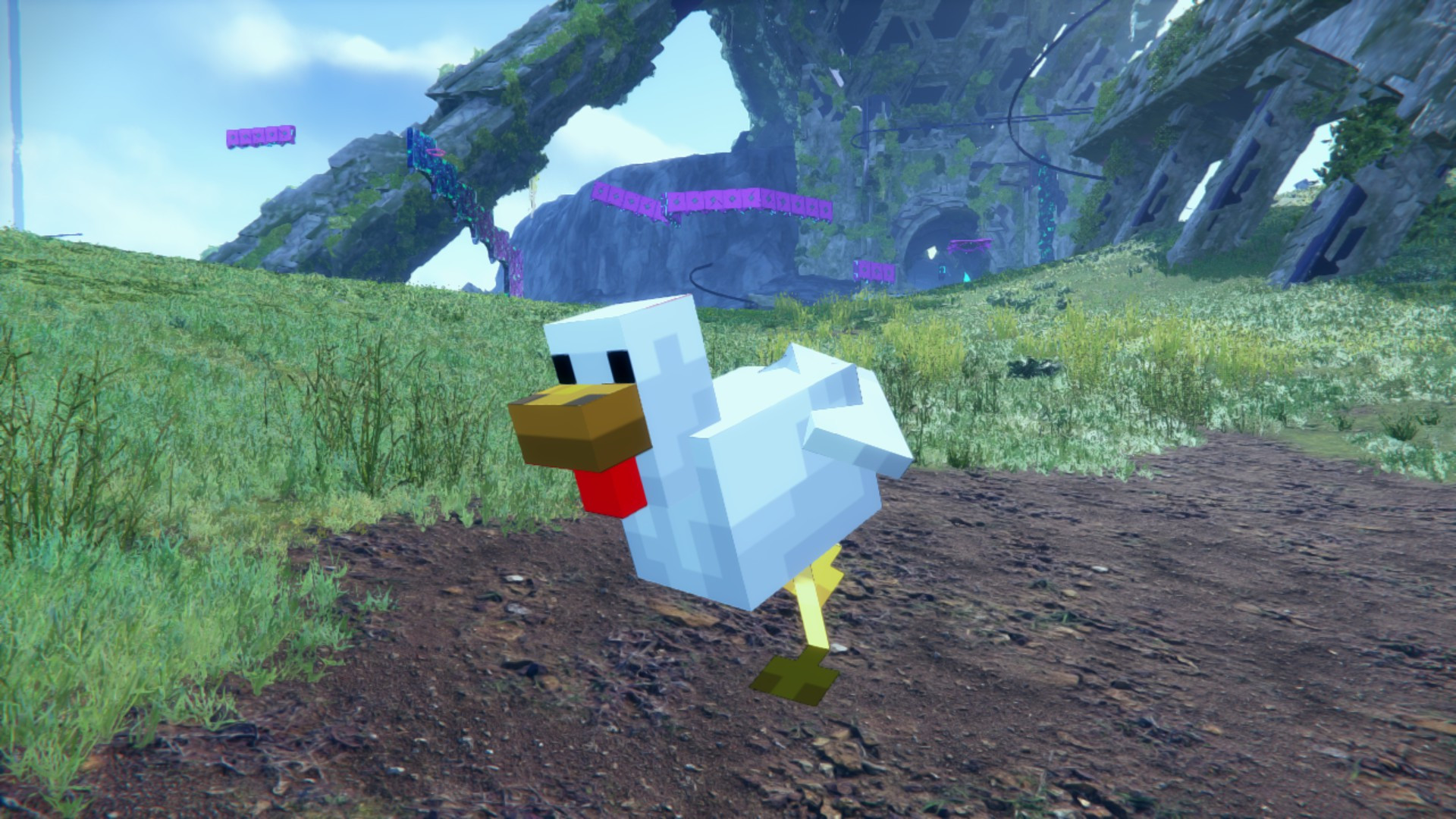 Minecraft Chicken over Amy Mod for Sonic Frontiers | Frontiers Mods