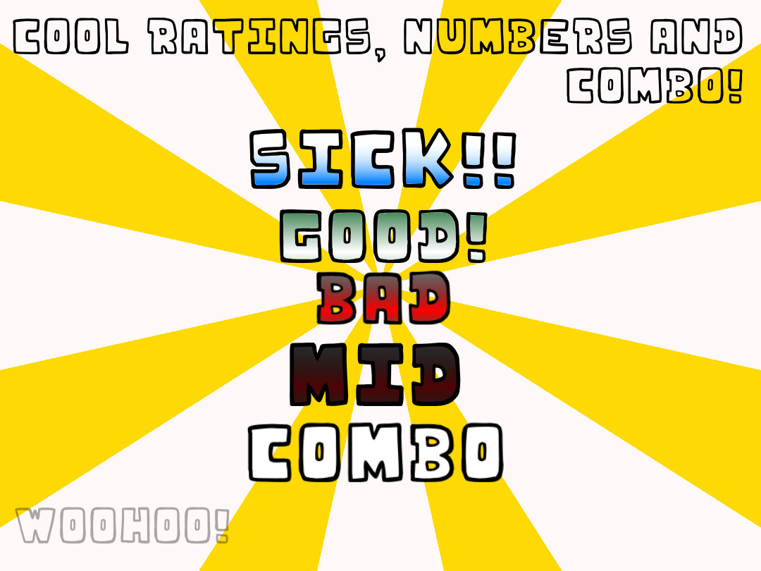 COOL NUMBERS, RATINGS AND COMBO! Mod for Friday Night Funkin' | FNF Mods