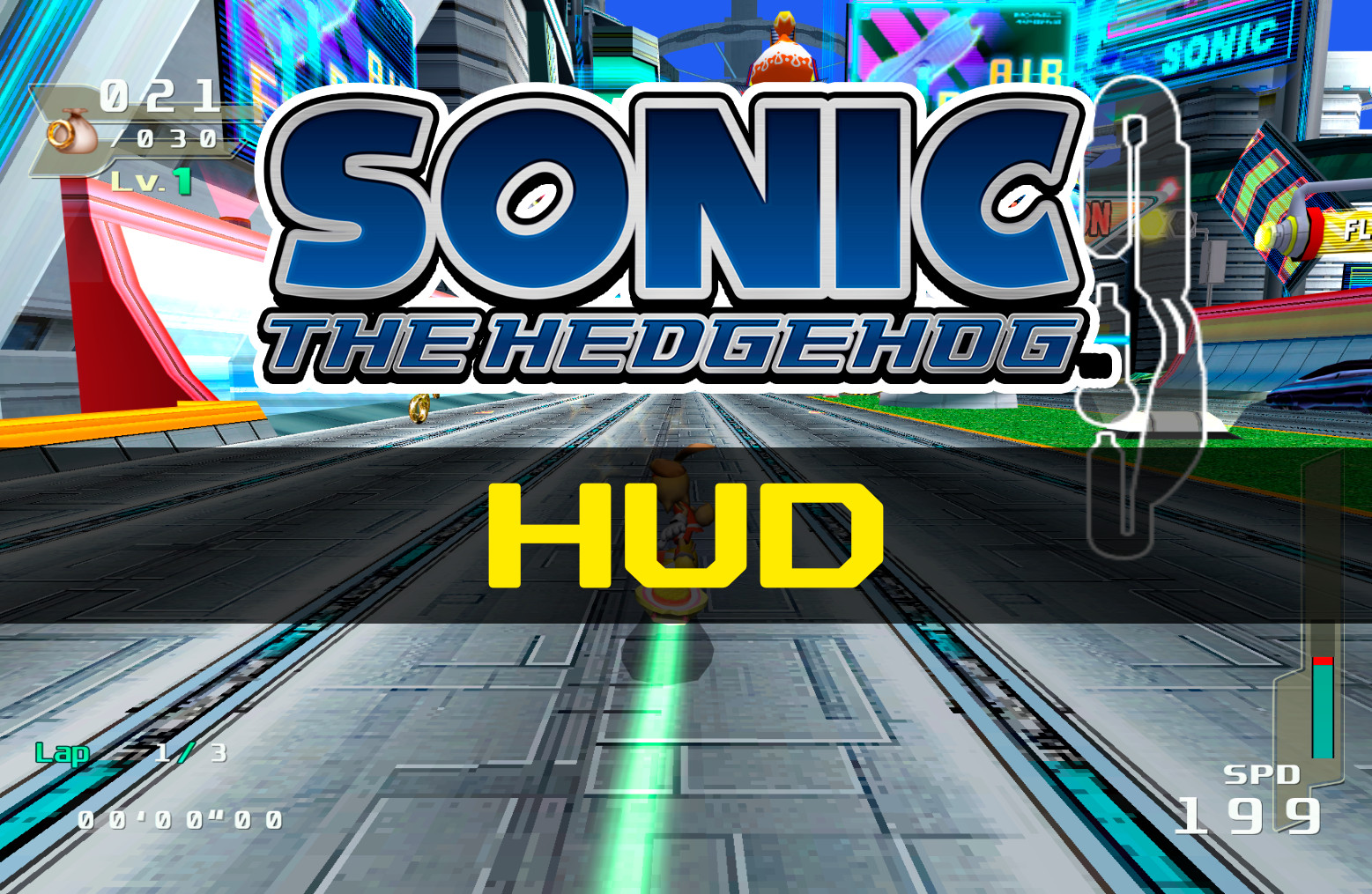 Sonic the Hedgehog (2006)- HUD Mod for Sonic Riders (GameCube) | SR-GC Mods