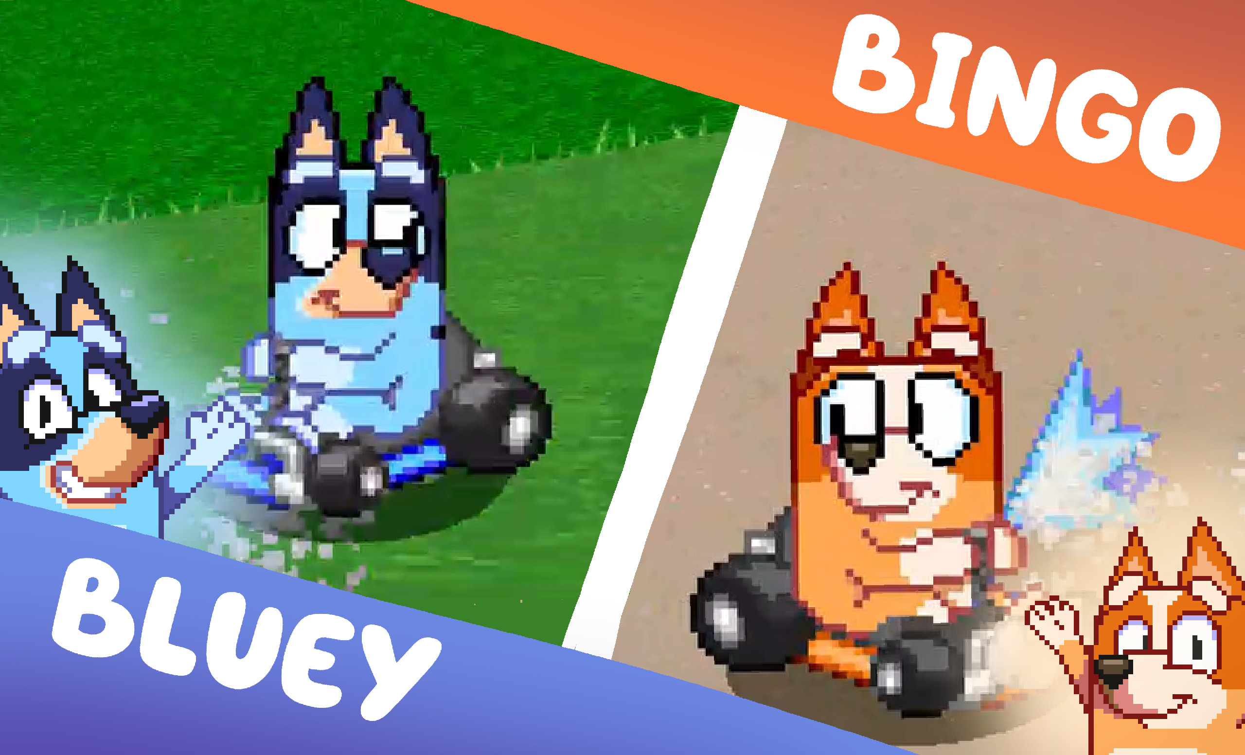 Bluey & Bingo in SRB2K Mod for Sonic Robo Blast 2 Kart | SRB2K Mods