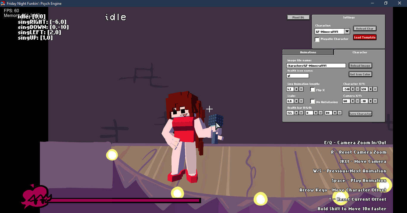 New version GF + GF Minecraft Sprite - V2 Mod for Friday Night Funkin ...