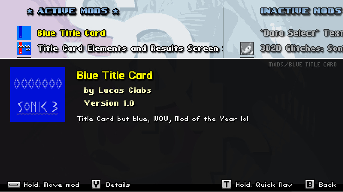 Blue Title Card Mod for Sonic 3 A.I.R. | S3AIR Mods