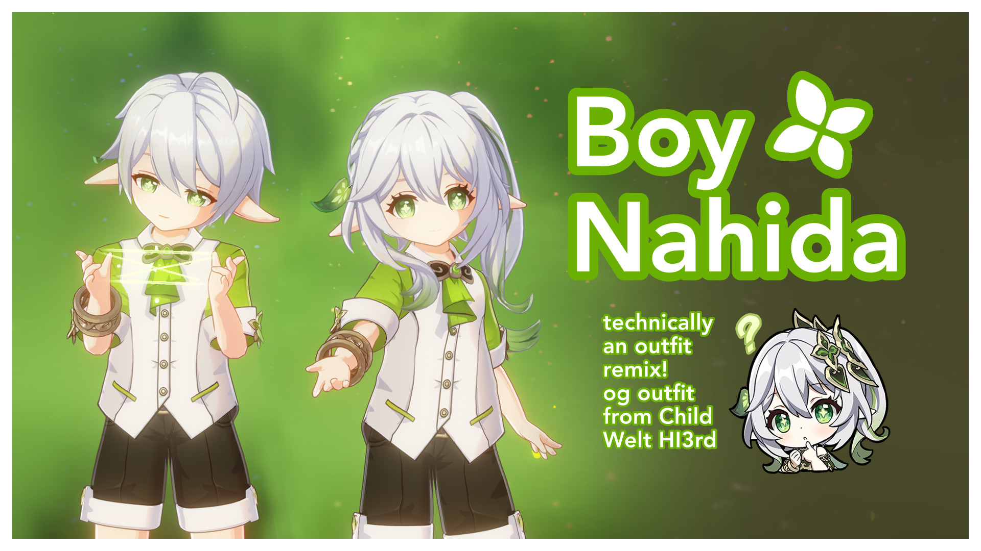 Boy Nahida Mod for Genshin Impact | GI Mods