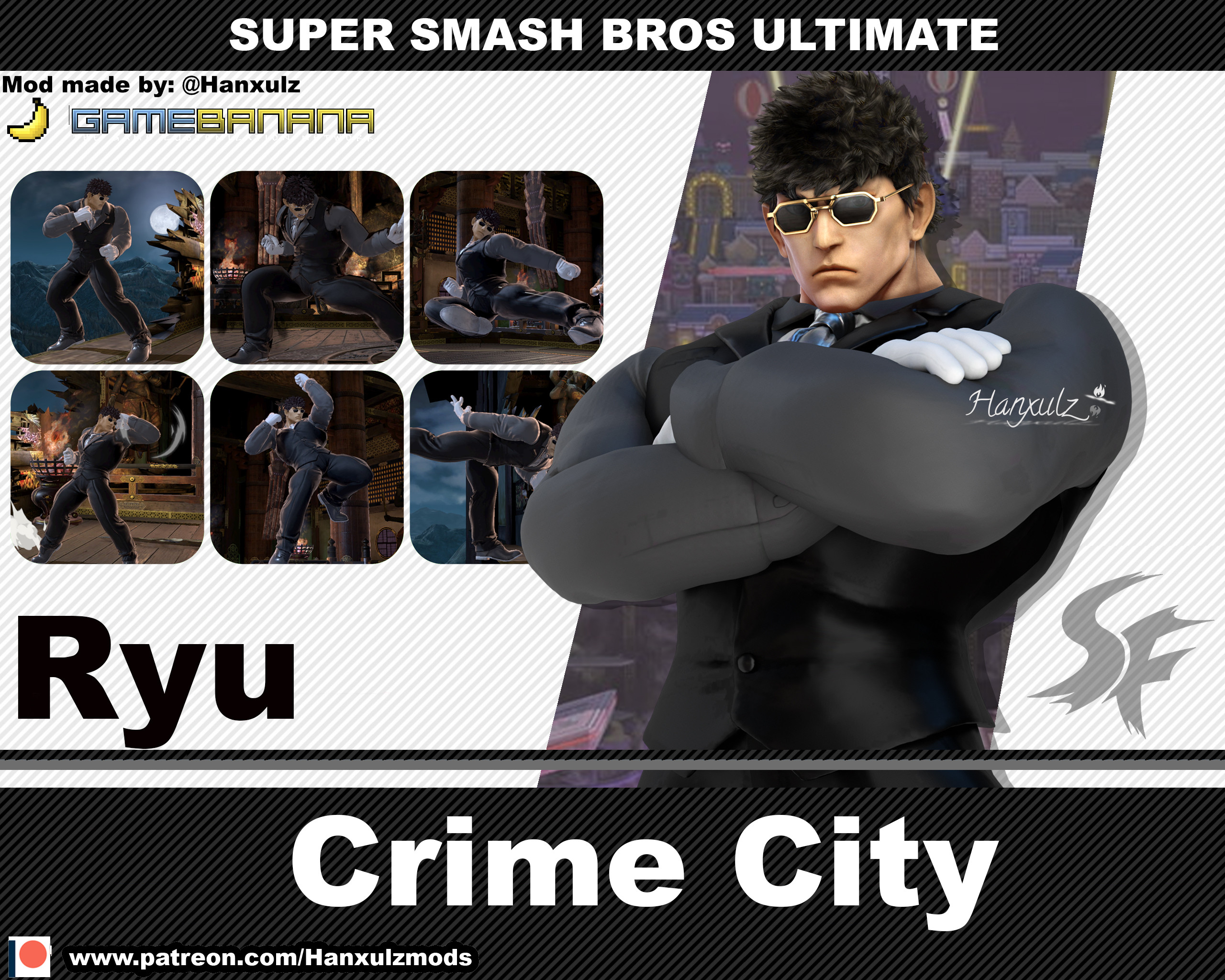 Ryu (Crime City) Mod for Super Smash Bros. Ultimate | SSBU Mods