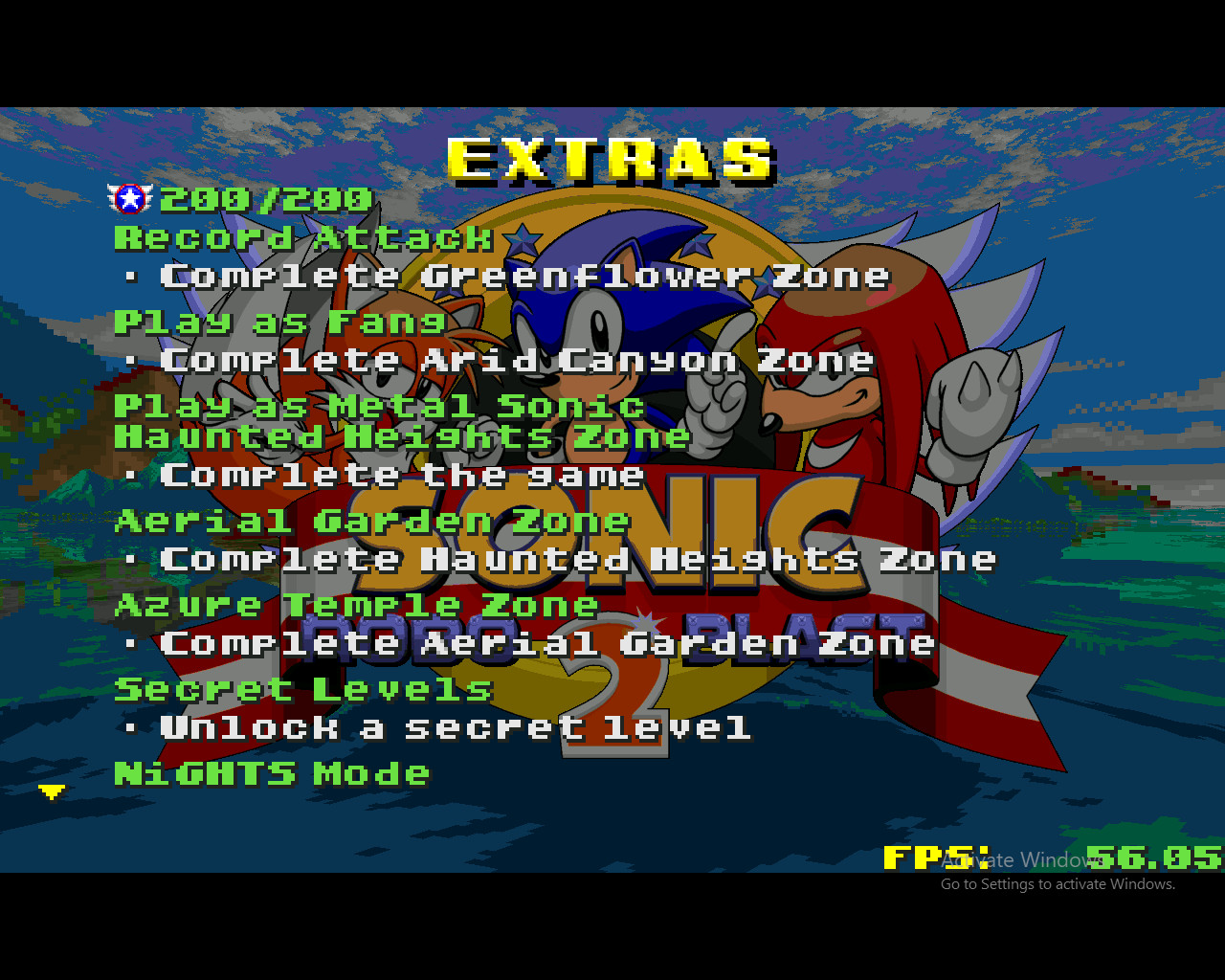 100% Save File For 2.2.13 (Now In Order) Mod for Sonic Robo Blast 2 ...