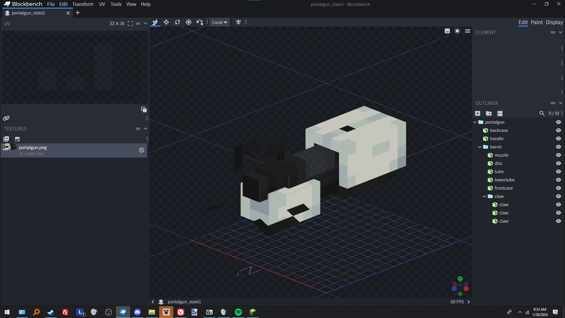 Portal Gun Model for Bow and Crossbow Mod for Minecraft: Java Edition ...