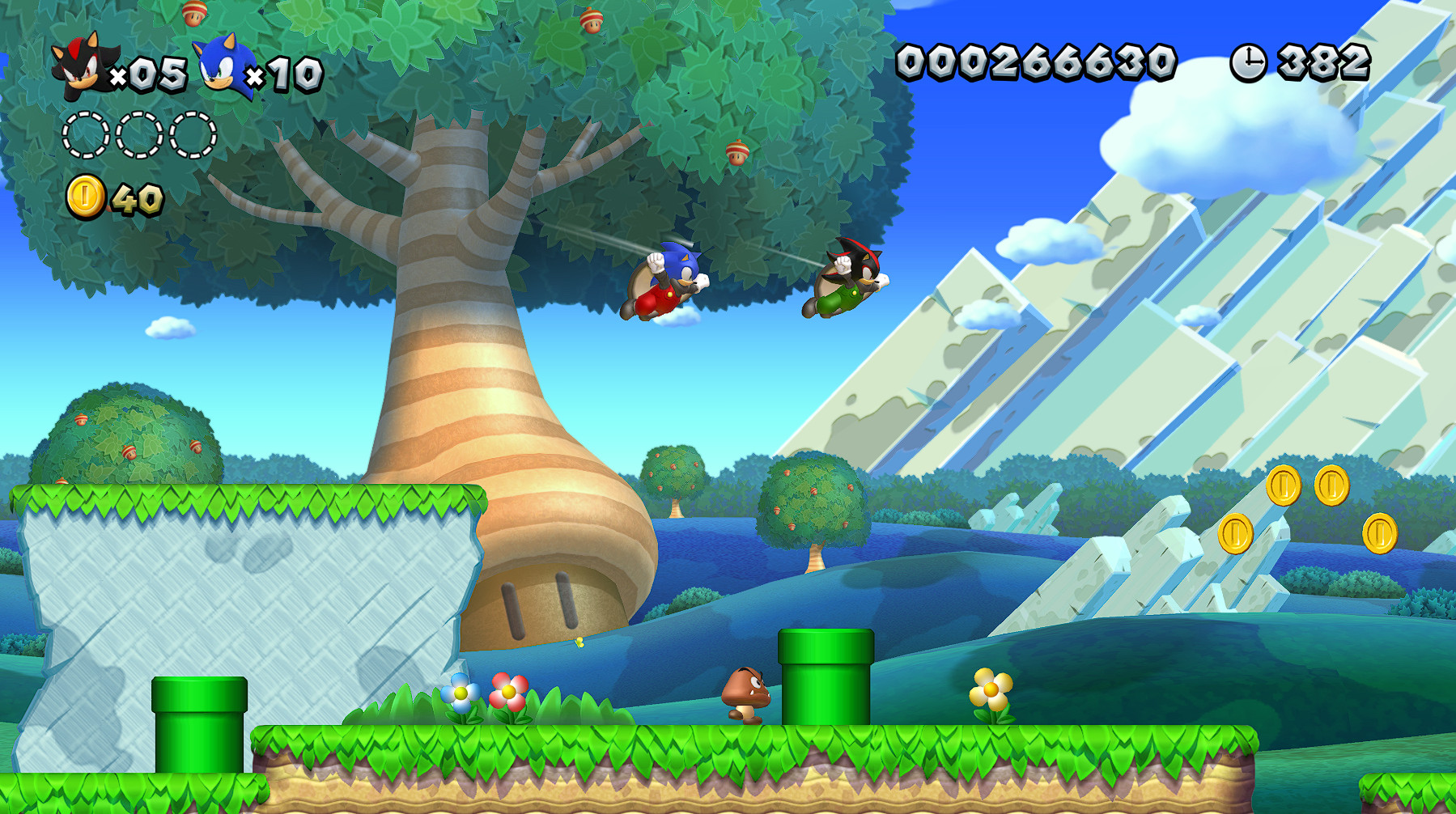 Sonic & Shadow in NSMBUD Mod for New Super Mario Bros. U Deluxe ...