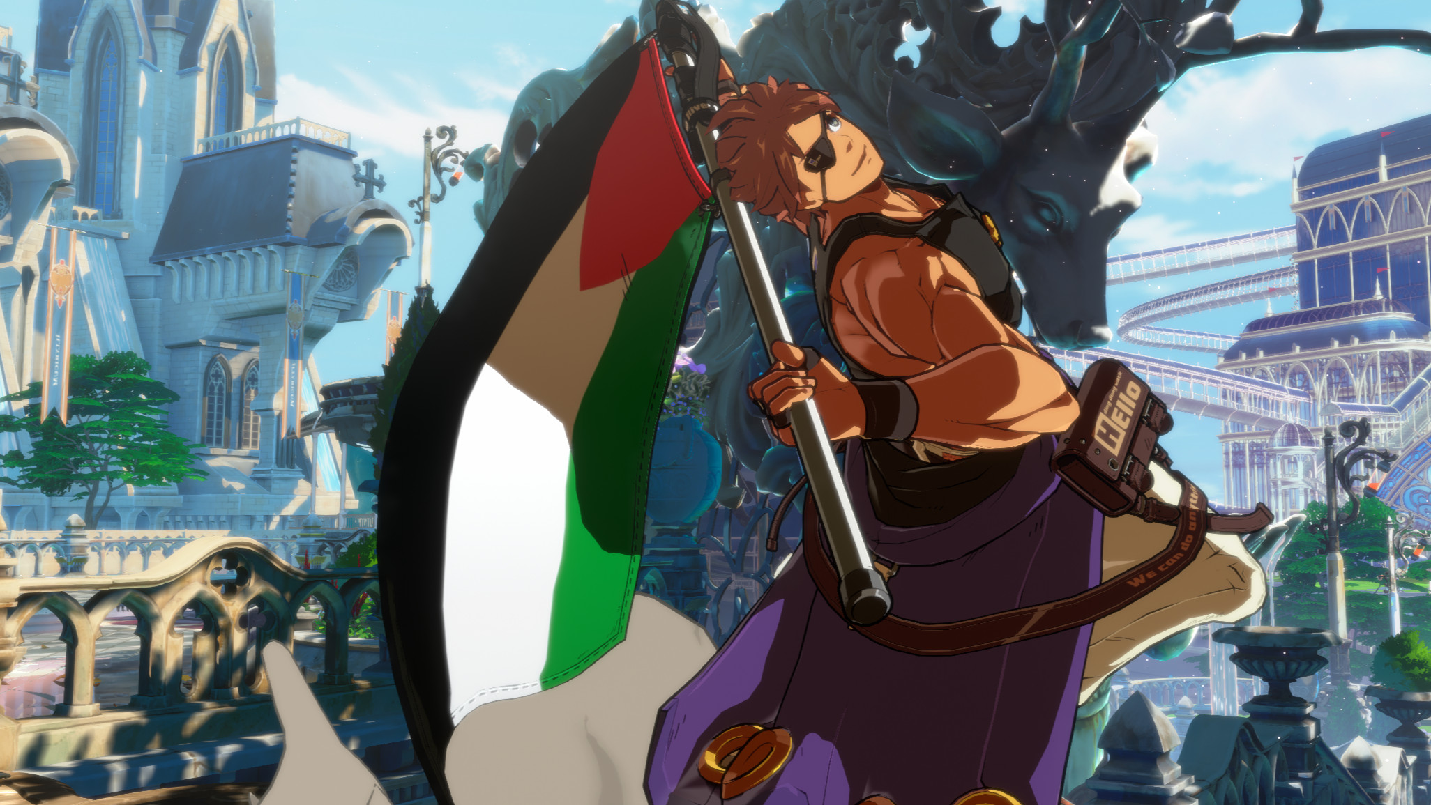 Palestine over Sin's flag Mod for GUILTY GEAR -STRIVE- | GGST Mods