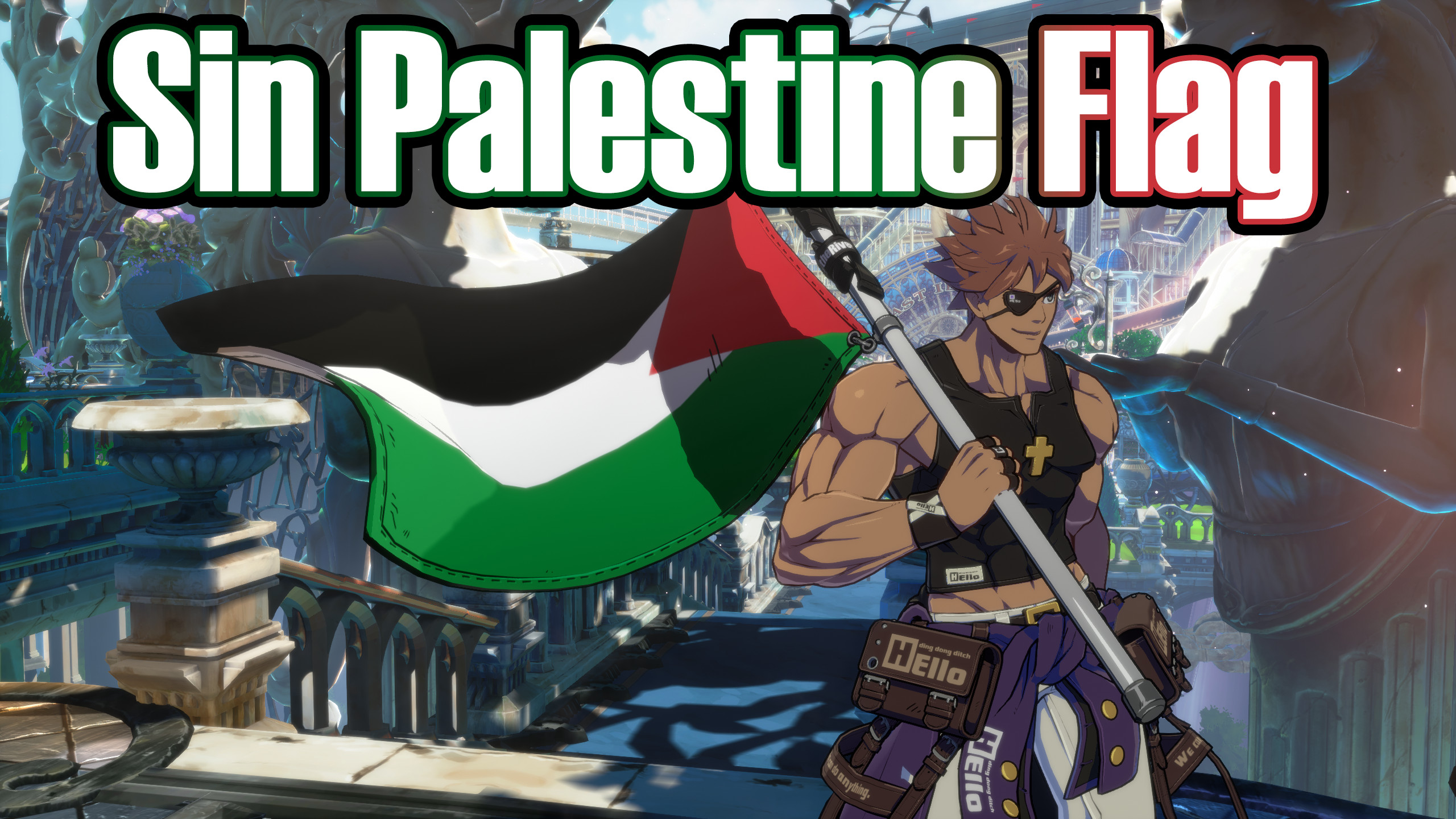 Palestine over Sin's flag Mod for GUILTY GEAR -STRIVE- | GGST Mods