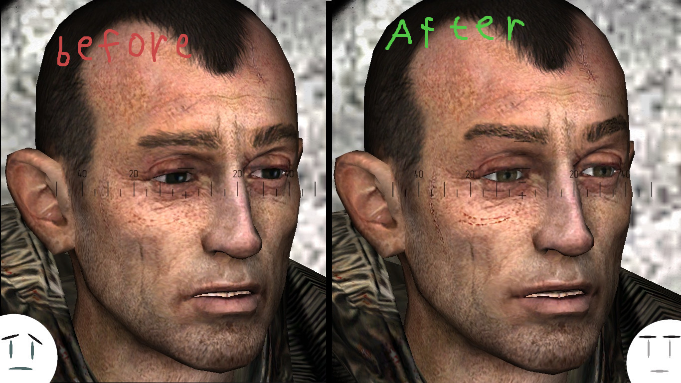Strelok face fix Mod for S.T.A.L.K.E.R.: Call of Pripyat | S:COP Mods