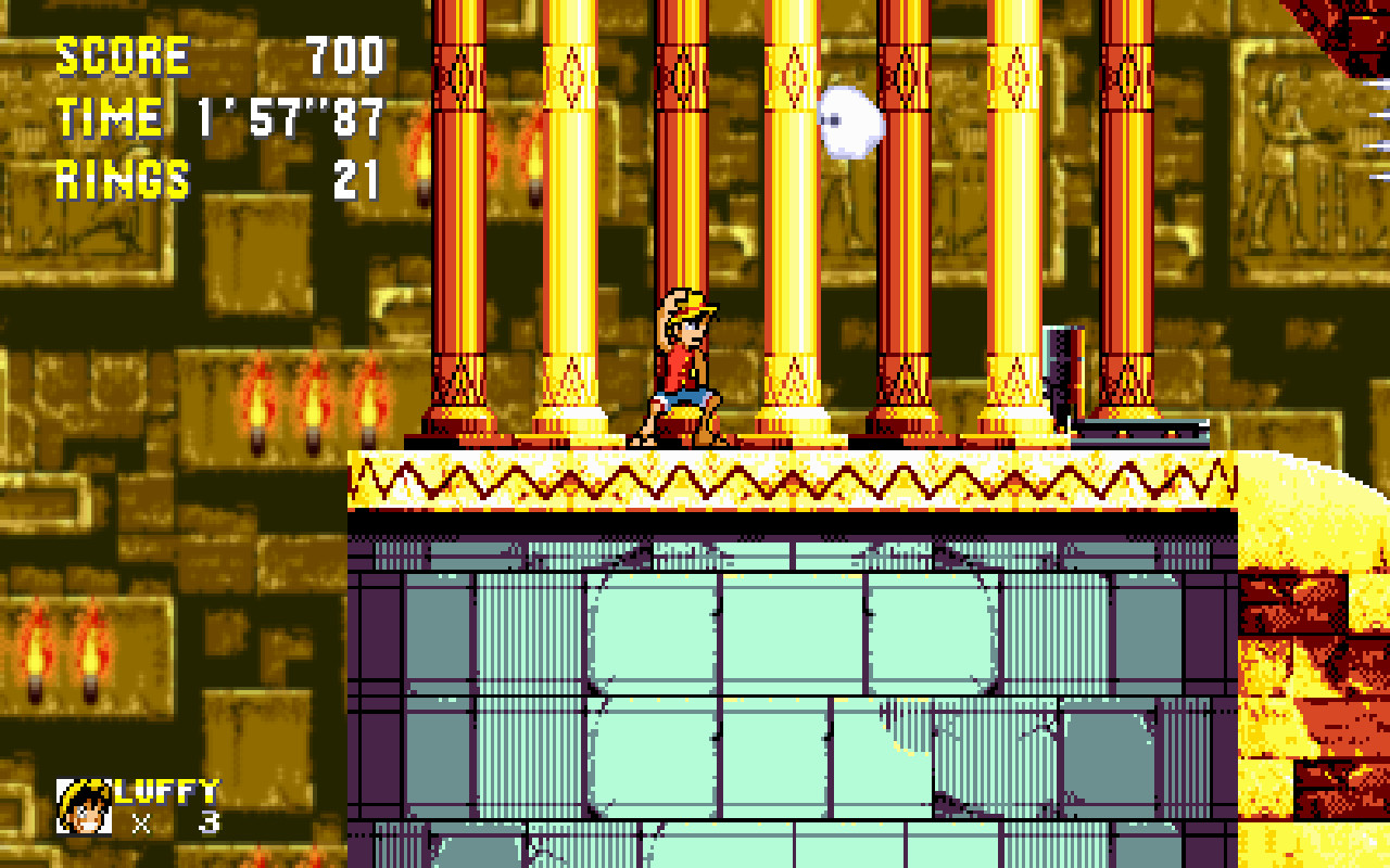 Monkey D. Luffy in Sonic 3 A.I.R. Mod for Sonic 3 A.I.R. | S3AIR Mods