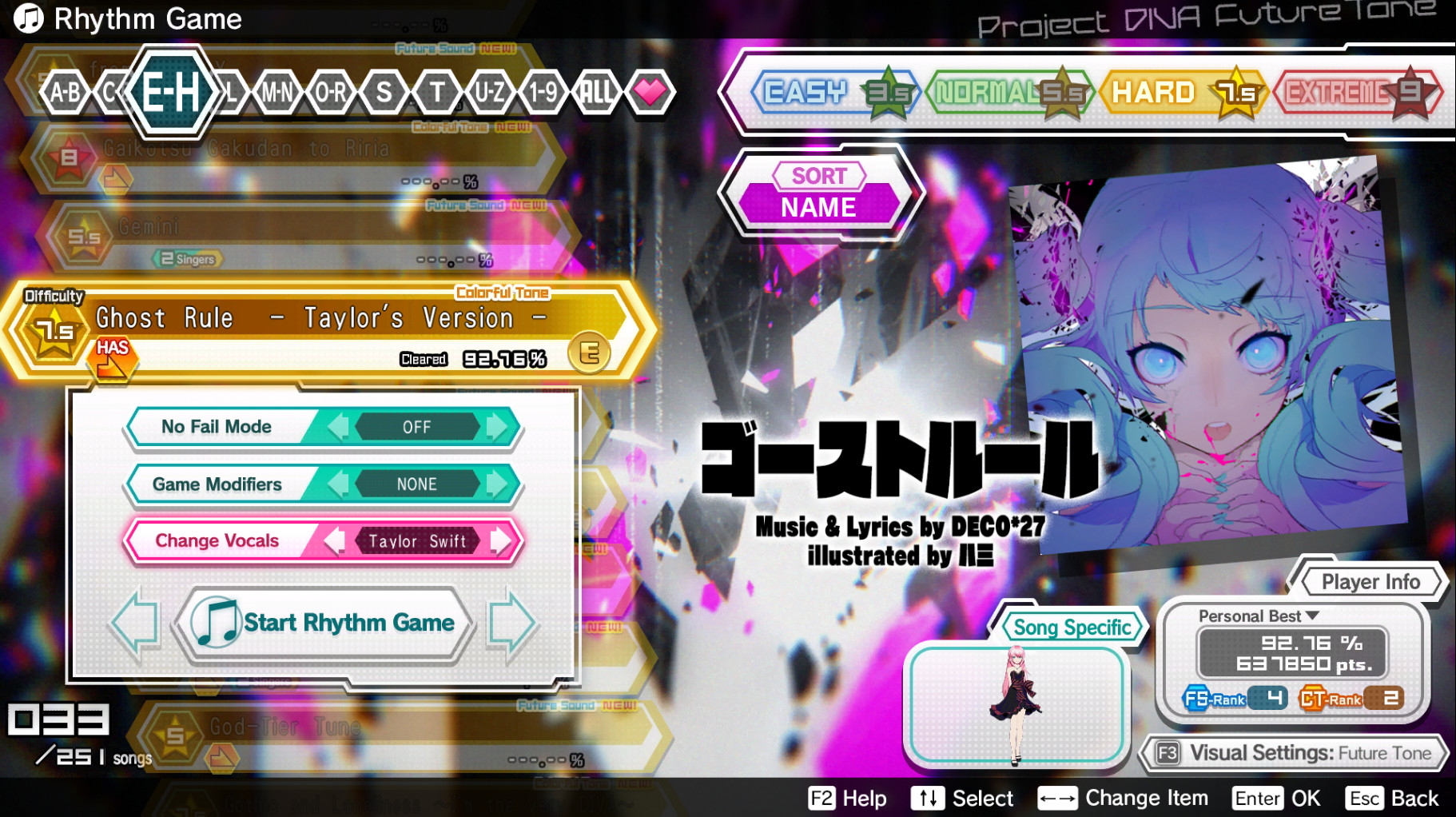 Ghost Rule - Taylor Swift UTAU Cover Mod for Hatsune Miku: Project DIVA Mega Mix+ | PDMegaMix+ Mods