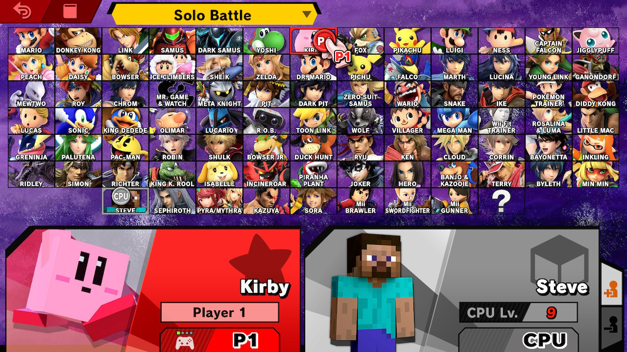 Minecraft Kirby Mod for Super Smash Bros. Ultimate | SSBU Mods