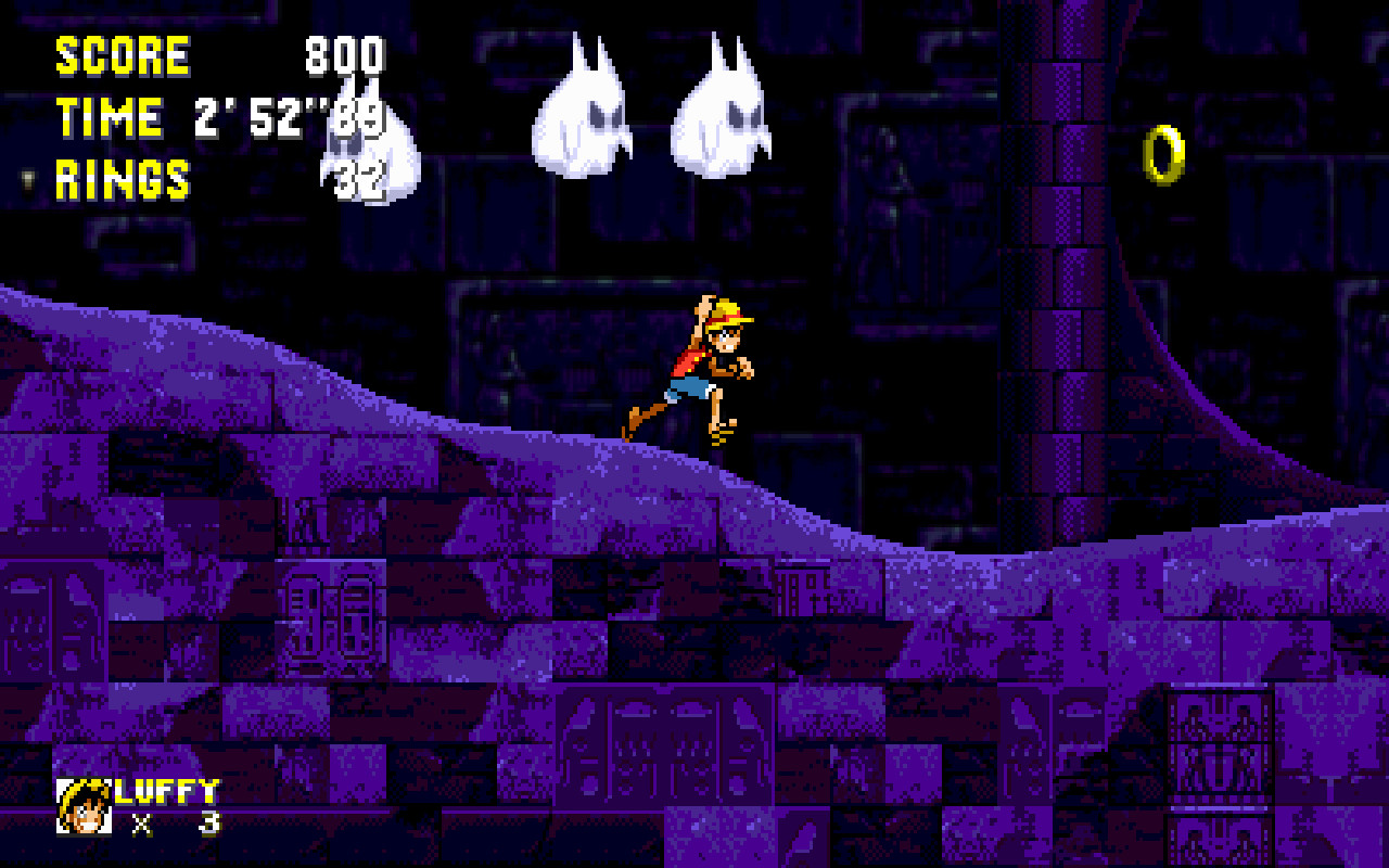 Monkey D. Luffy in Sonic 3 A.I.R. Mod for Sonic 3 A.I.R. | S3AIR Mods