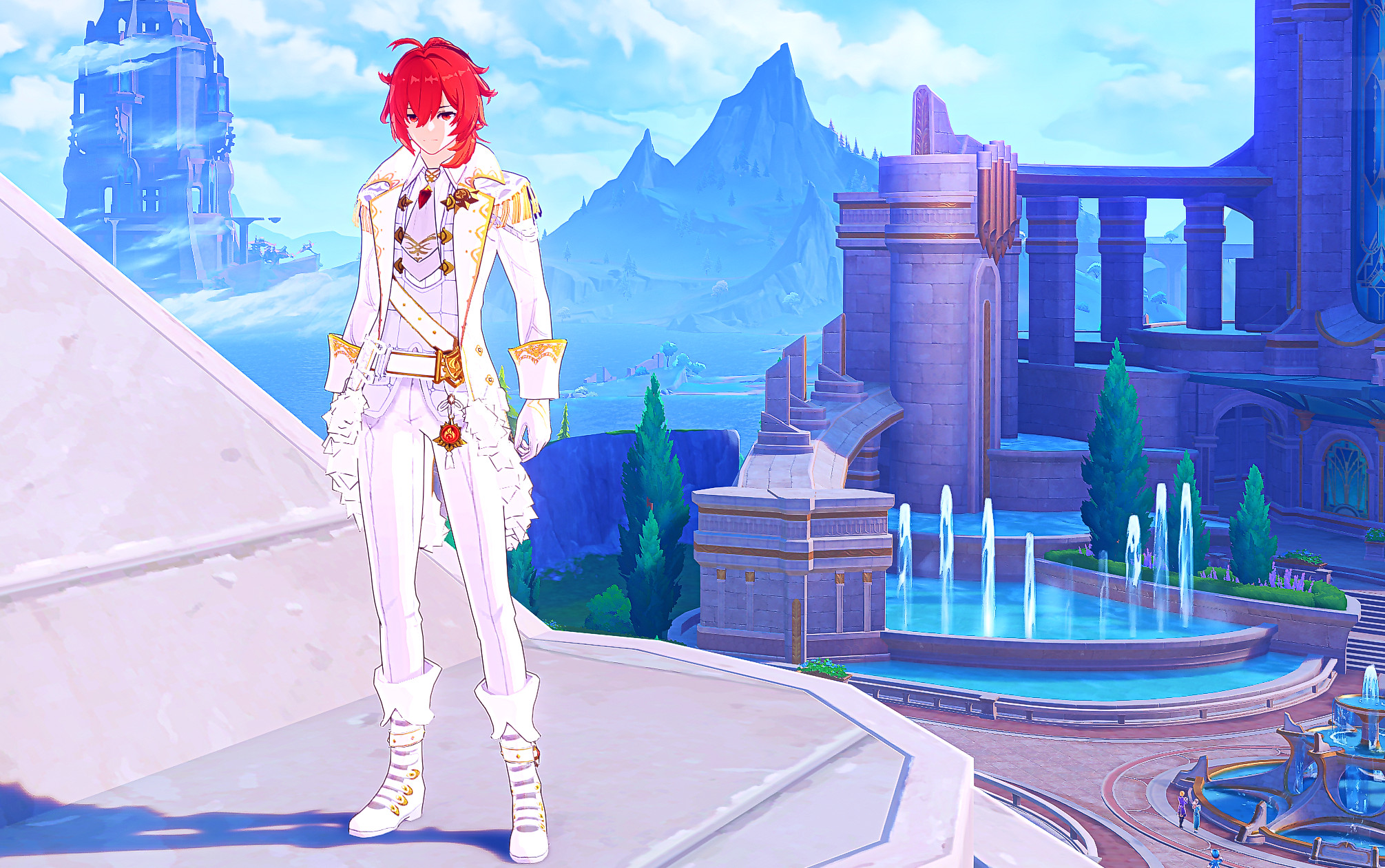 White Diluc Skin Mod for Genshin Impact | GI Mods