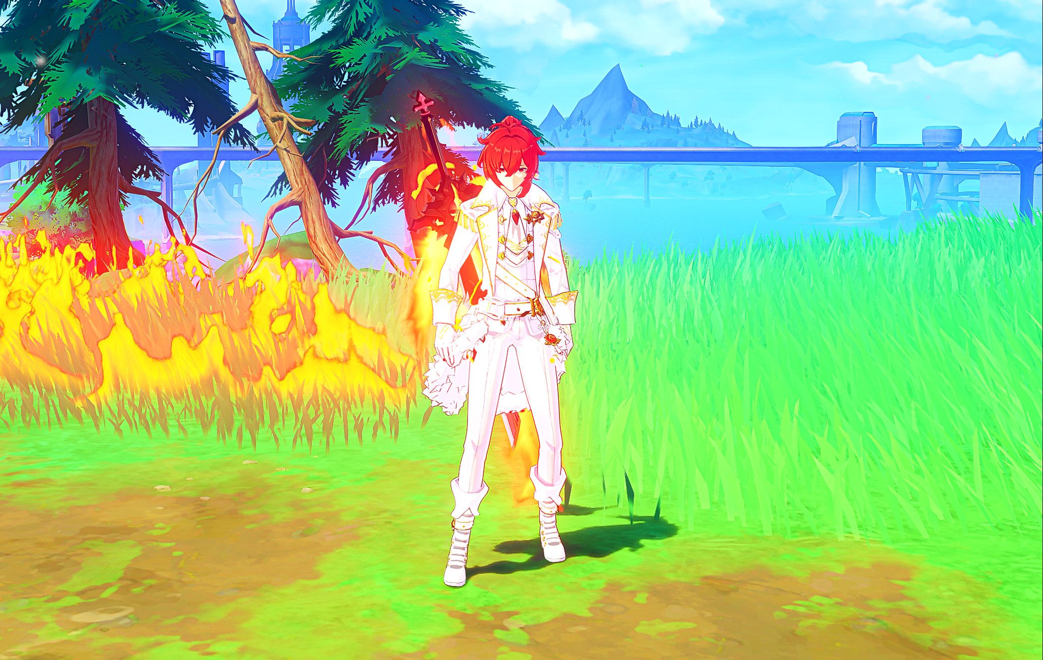 White Diluc Skin Mod for Genshin Impact | GI Mods