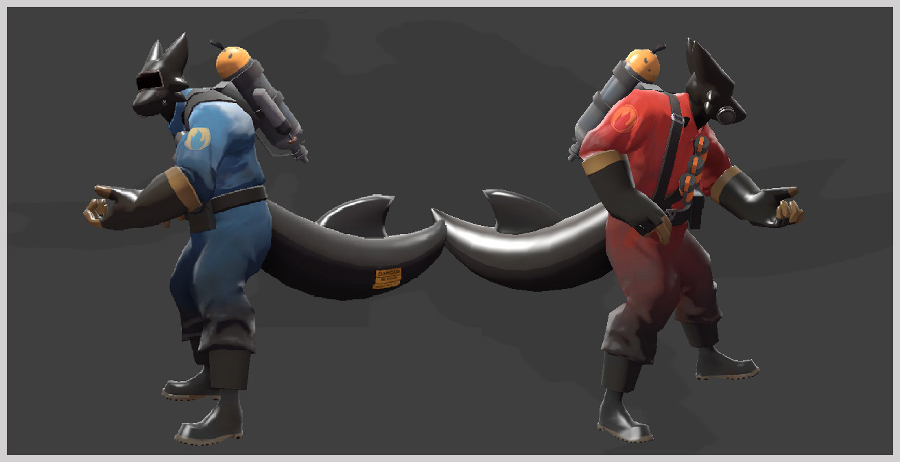 cute pyro sharkie (casual compatible) Mod for Team Fortress 2 | TF2 Mods
