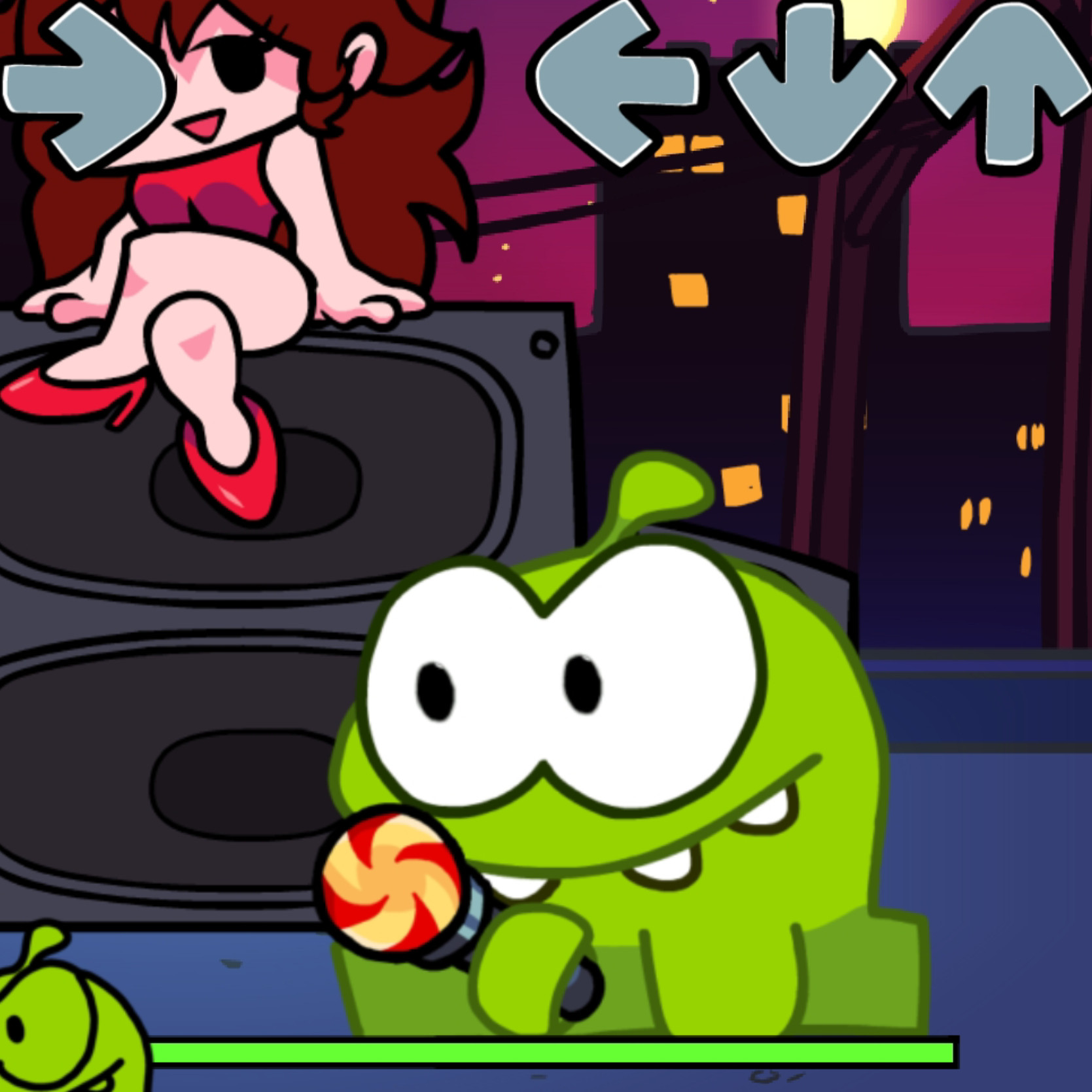 Playable Om Nom (1-6 WEEKS!) Mod for Friday Night Funkin' | FNF Mods