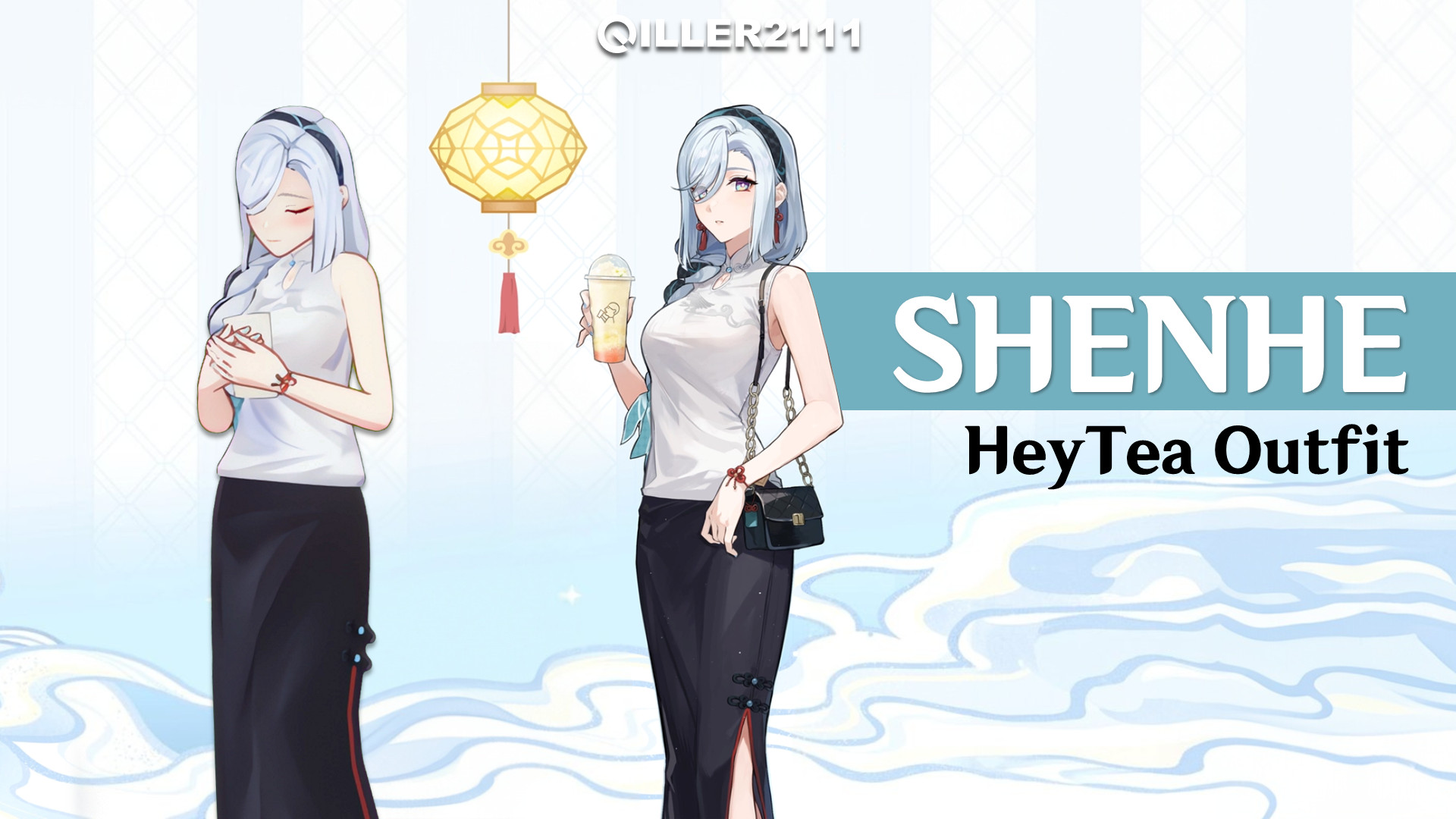 Shenhe HeyTea Outfit Mod for Genshin Impact | GI Mods