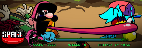 Turmoil wearing Tsuyu's costume Mod for Friday Night Funkin' | FNF Mods