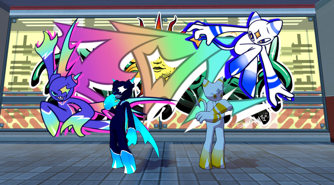 Luna Lua and Eleco | Graffiti mascots pack Mod for Bomb Rush Cyberfunk ...