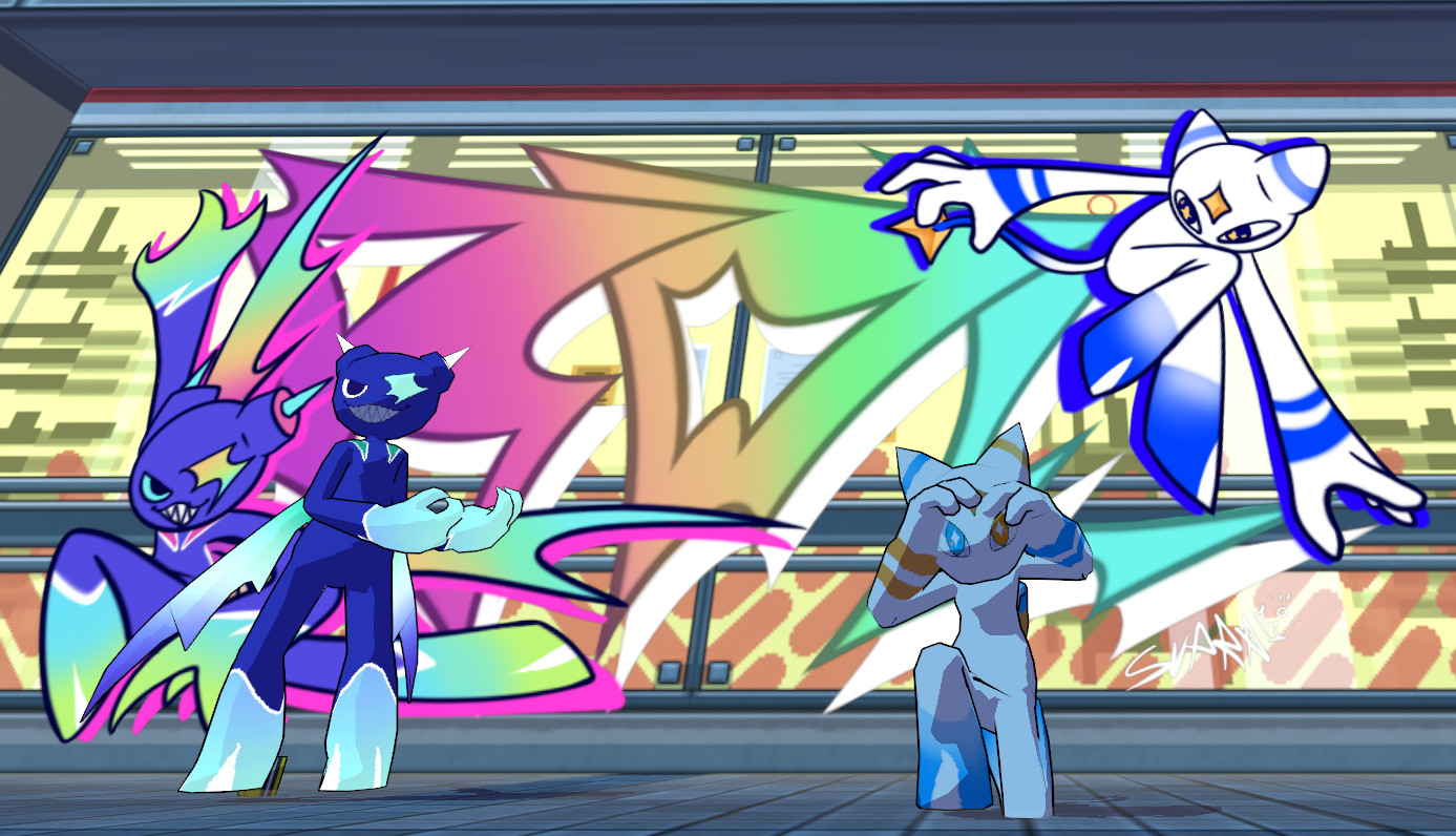 Luna Lua and Eleco | Graffiti mascots pack Mod for Bomb Rush Cyberfunk ...