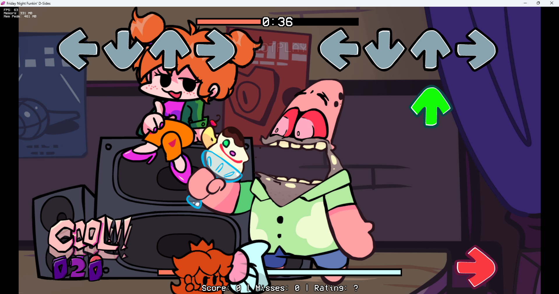 Playable D Sides MCM Patrick Star (FanMade) Mod for Friday Night Funkin ...