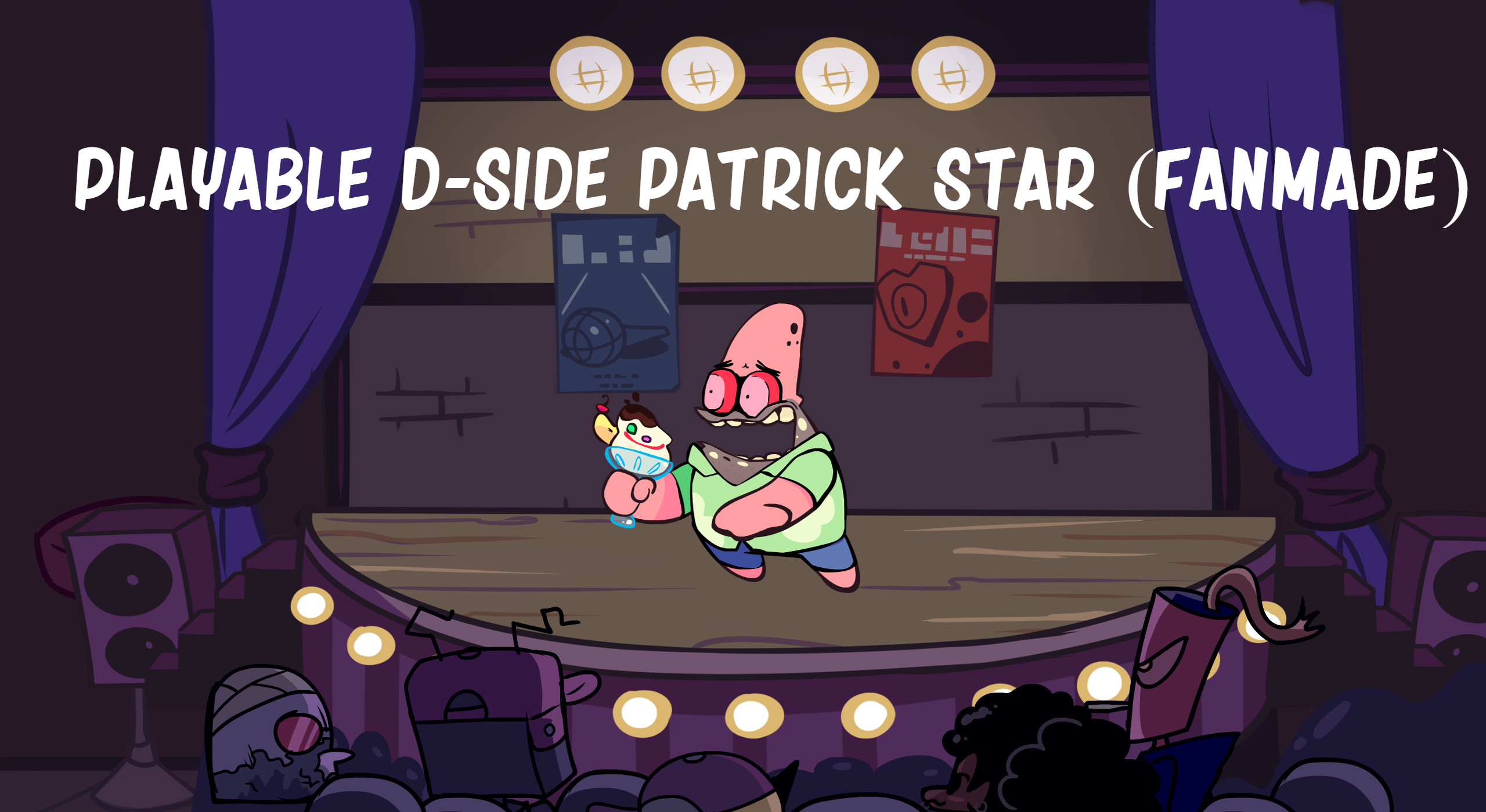 Playable D Sides MCM Patrick Star (FanMade) Mod for Friday Night Funkin ...