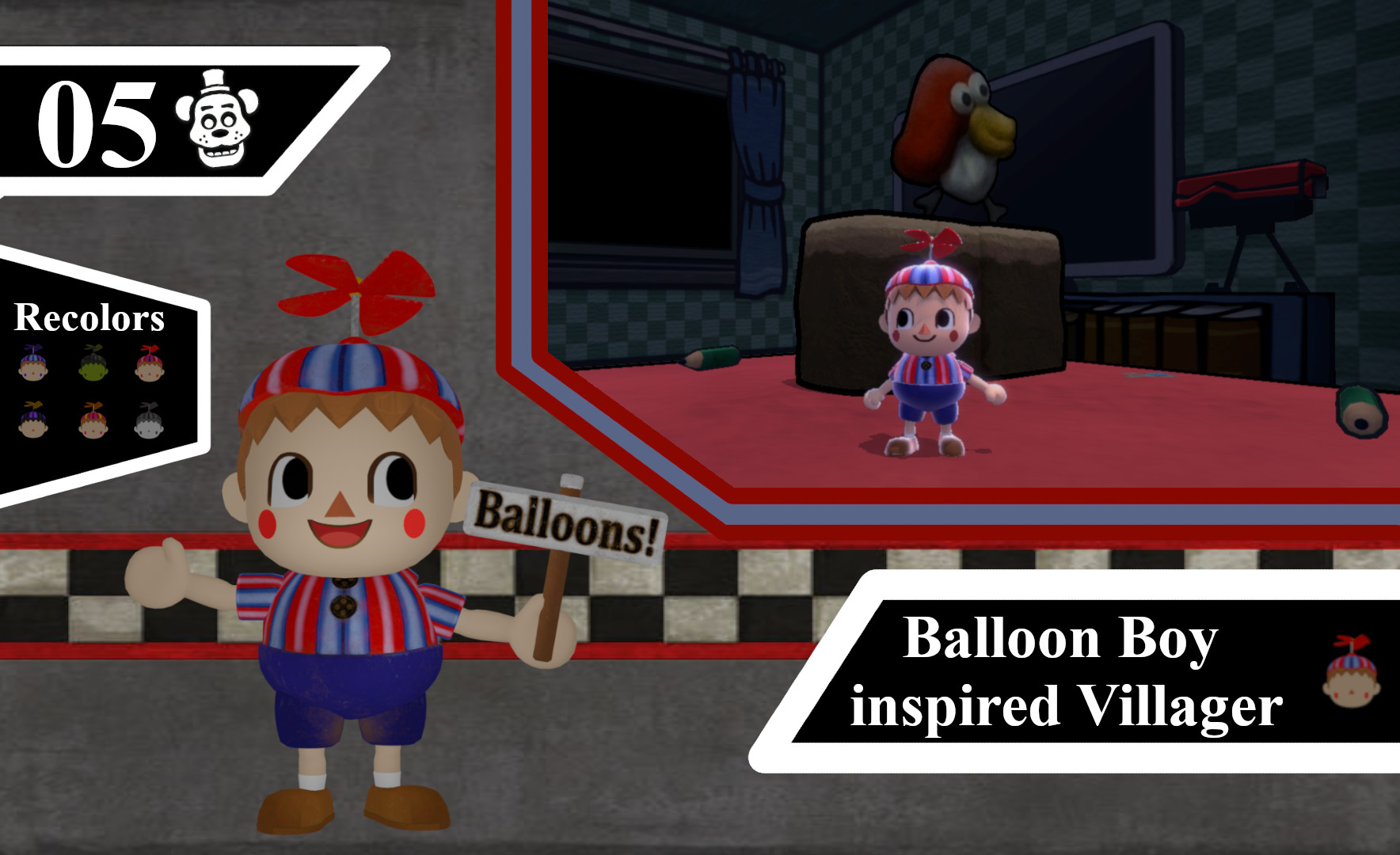 Balloon Boy inspired Villager Mod for Super Smash Bros. Ultimate | SSBU ...