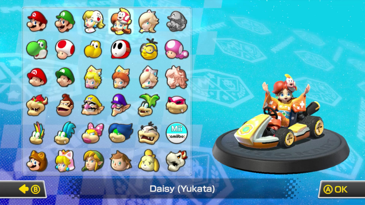 Peach (Yukata) & Daisy (Yukata) with MKT Animation Mod for Mario Kart 8 ...