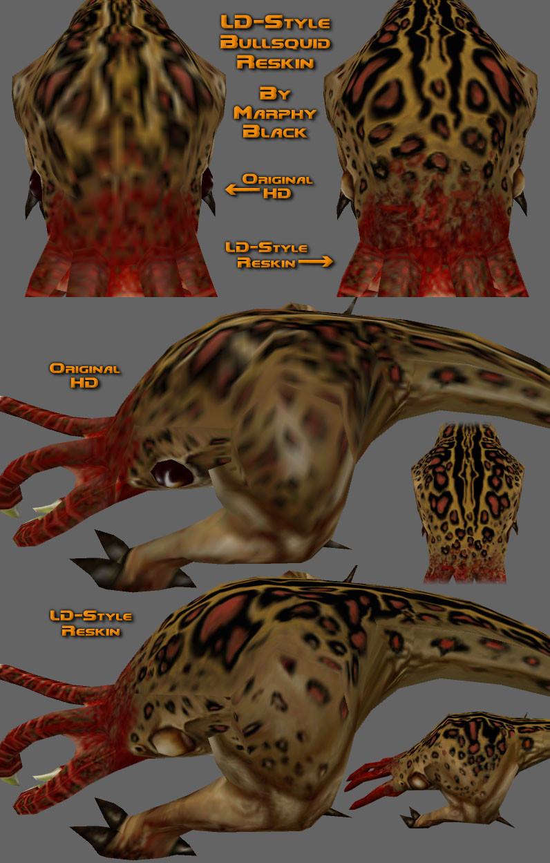 Marphy Black's LD-Style bullsquid reskin Mod for Half-Life | HL Mods