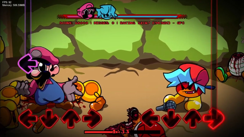 Mario's Madness V2 | Psych Engine Folder Port Mod for Friday Night Funkin' | FNF Mods