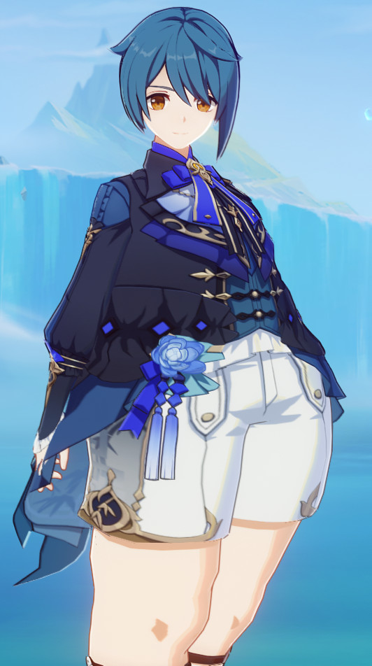 Plus size Xingqiu (Bamboo rain edition) Mod for Genshin Impact | GI Mods