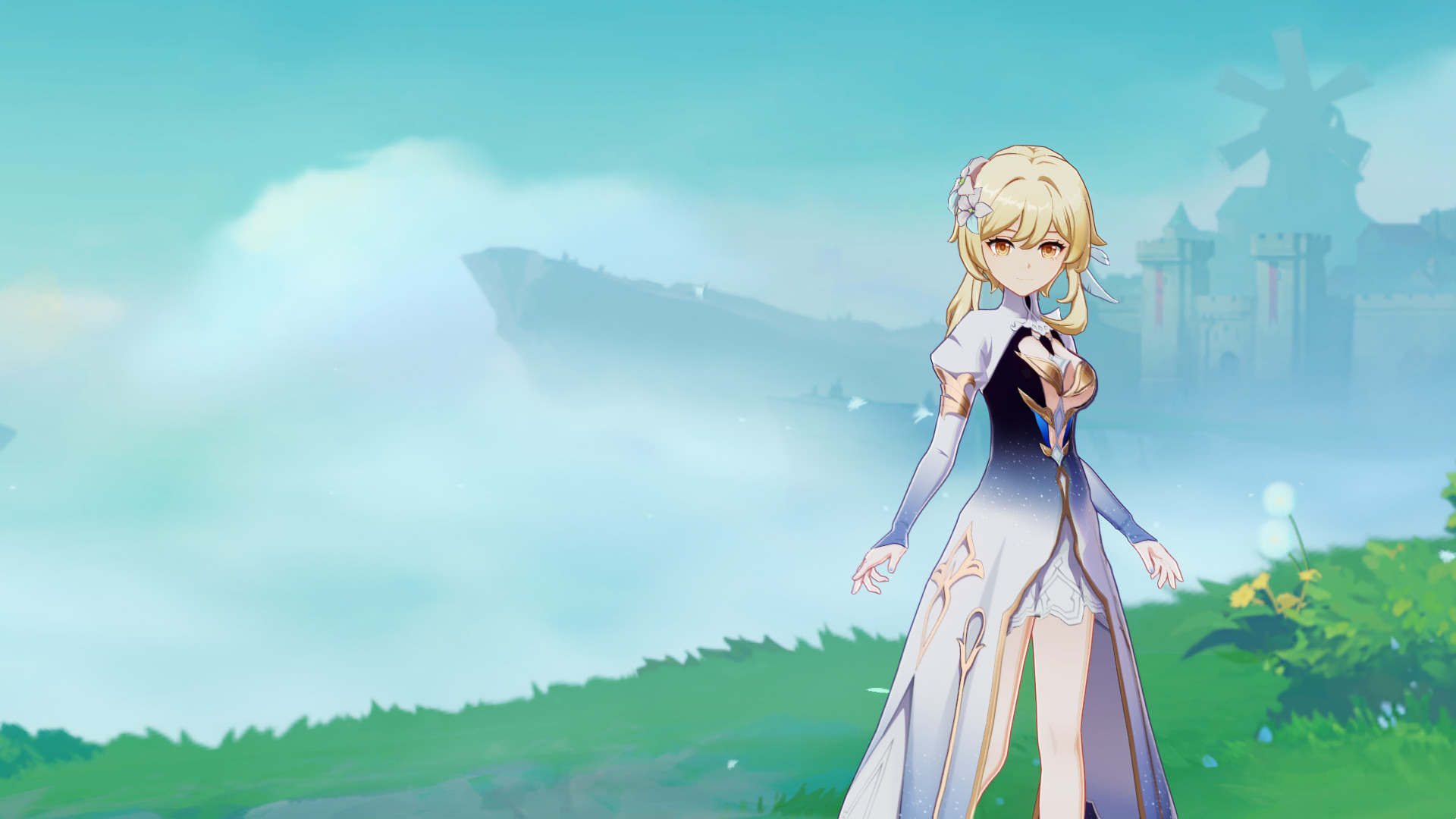 Lumine in Focalor's Dress Mod for Genshin Impact | GI Mods