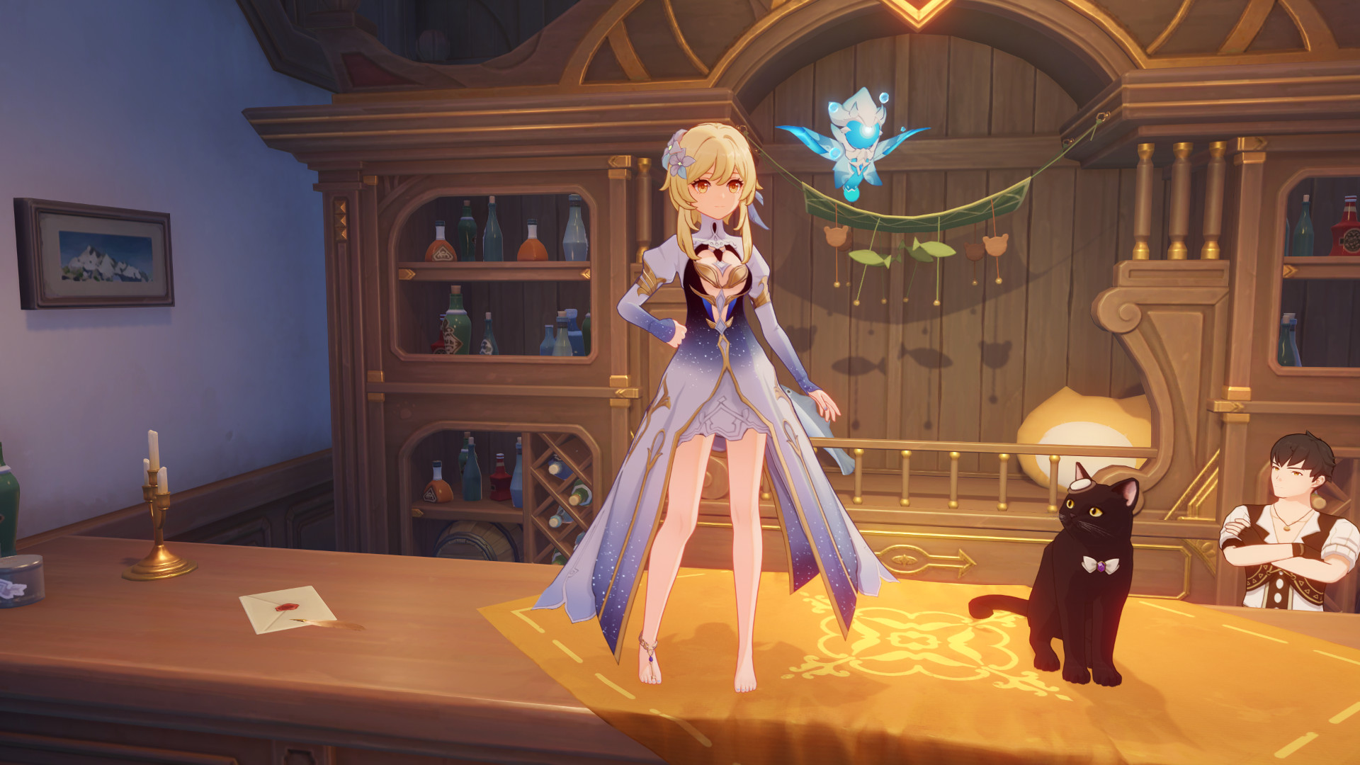 Lumine in Focalor's Dress Mod for Genshin Impact | GI Mods