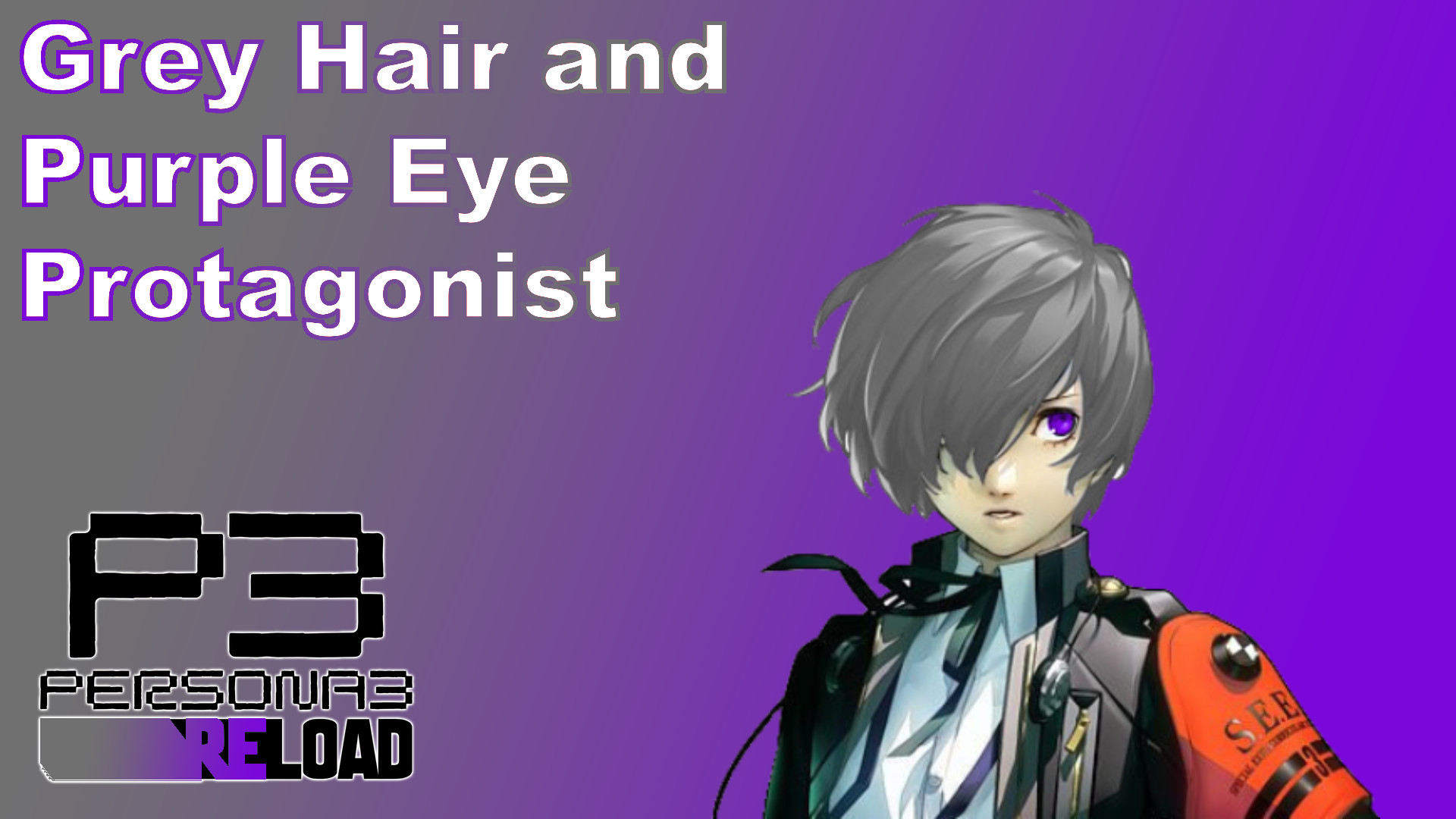 Grey Hair and Purple Eye Protagonist Mod for Persona 3 Reload | P3R Mods