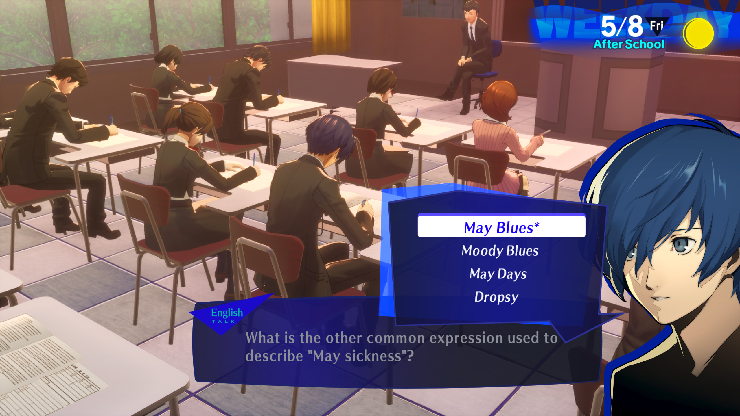 P3R Classroom Cheat Sheet Mod for Persona 3 Reload | P3R Mods