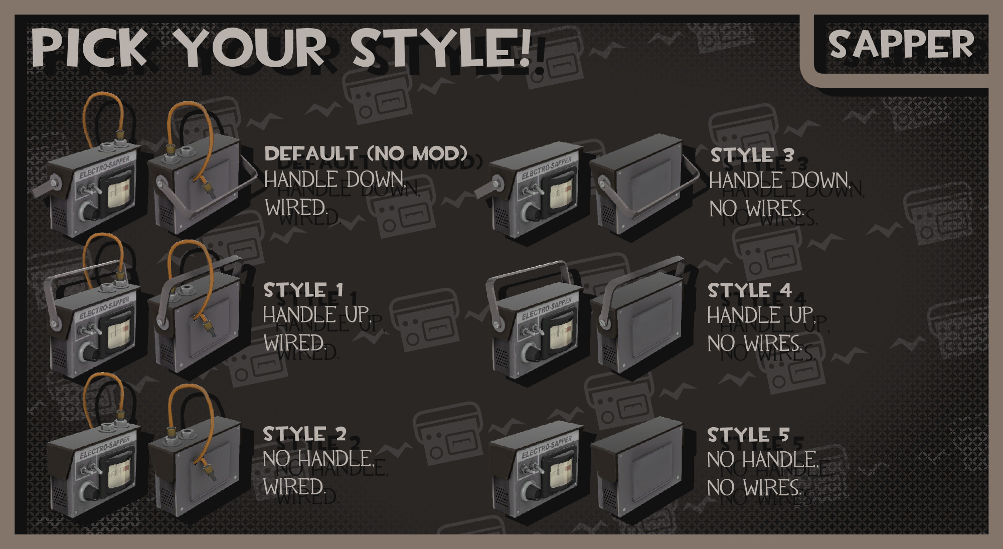 Alternative style Sapper (CASUAL COMPATABLE!) Mod for Team Fortress 2 ...