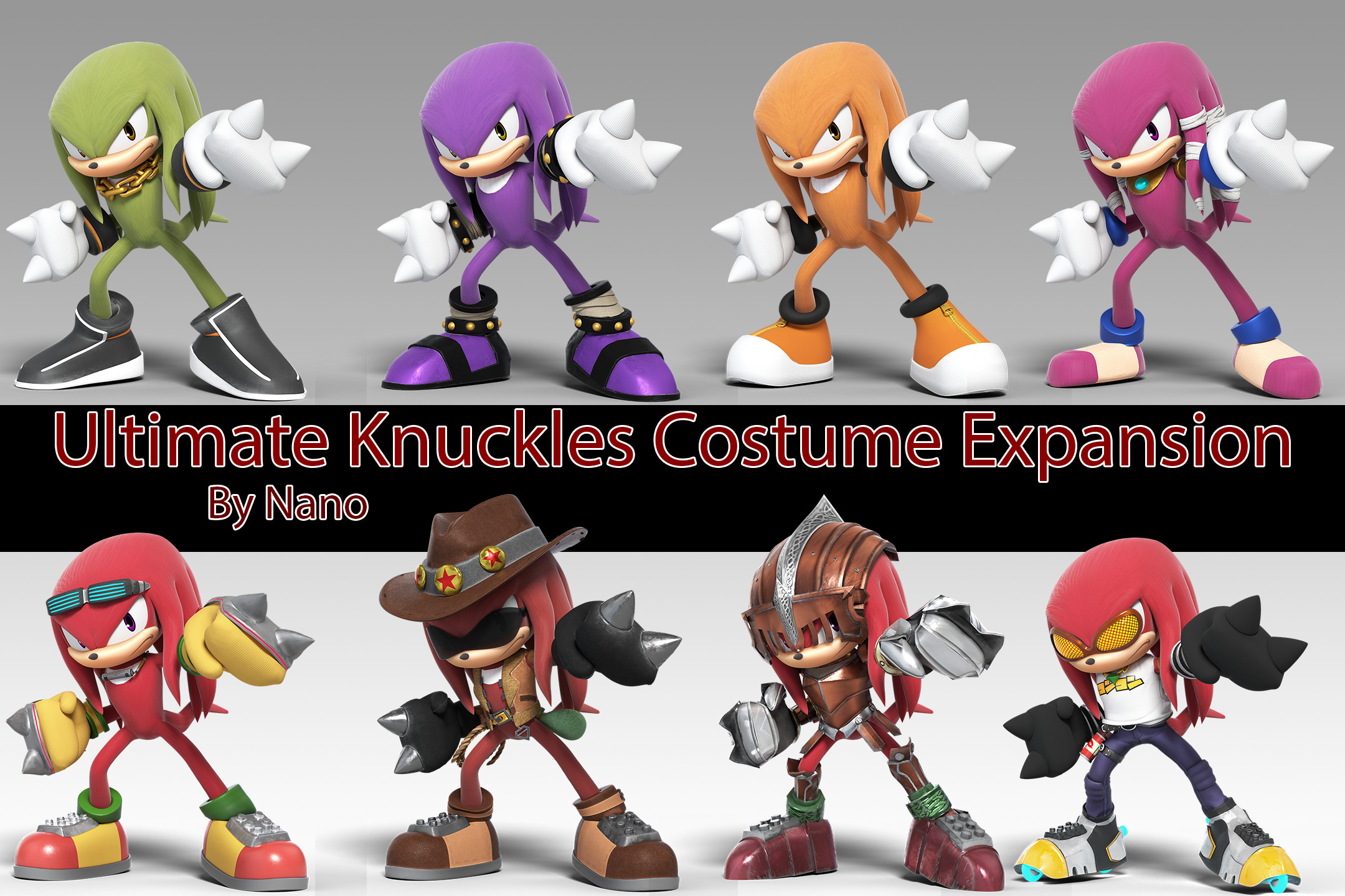 Ultimate Knuckles Costume Expansion Mod for Super Smash Bros. Ultimate ...